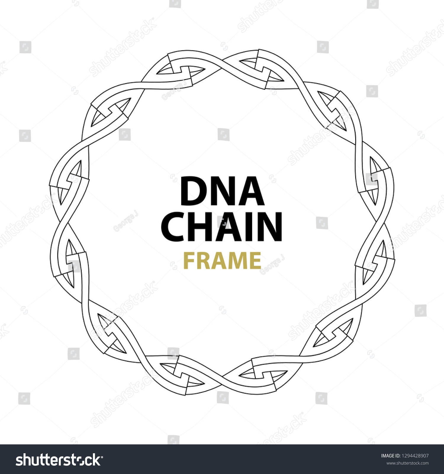 Dna Chain Stylized Dna Chain Round Stock Vector (Royalty Free ...