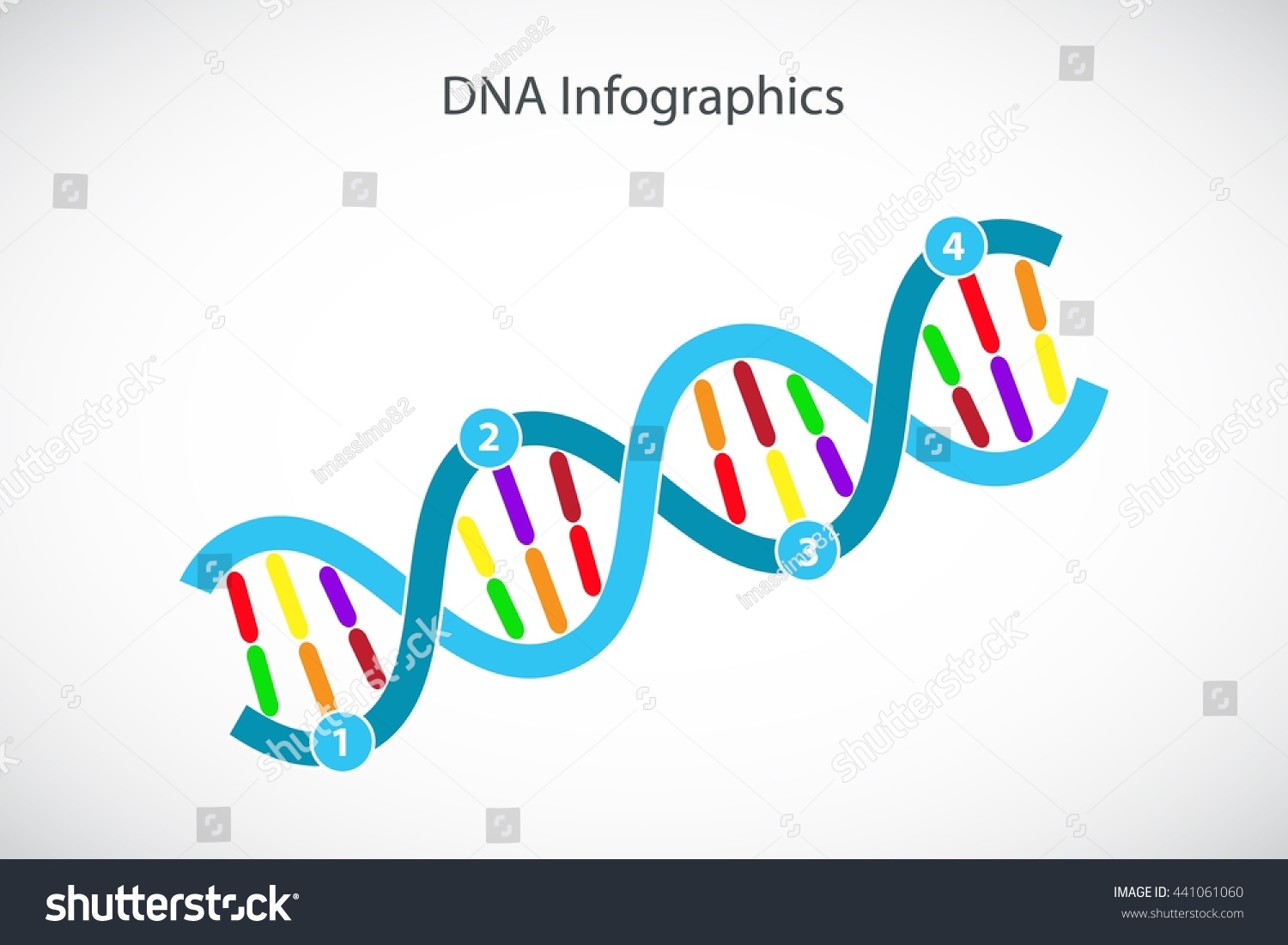 Dna Diagonal Growing Timeline Process Template 스톡 벡터(로열티 프리) 441061060 ...