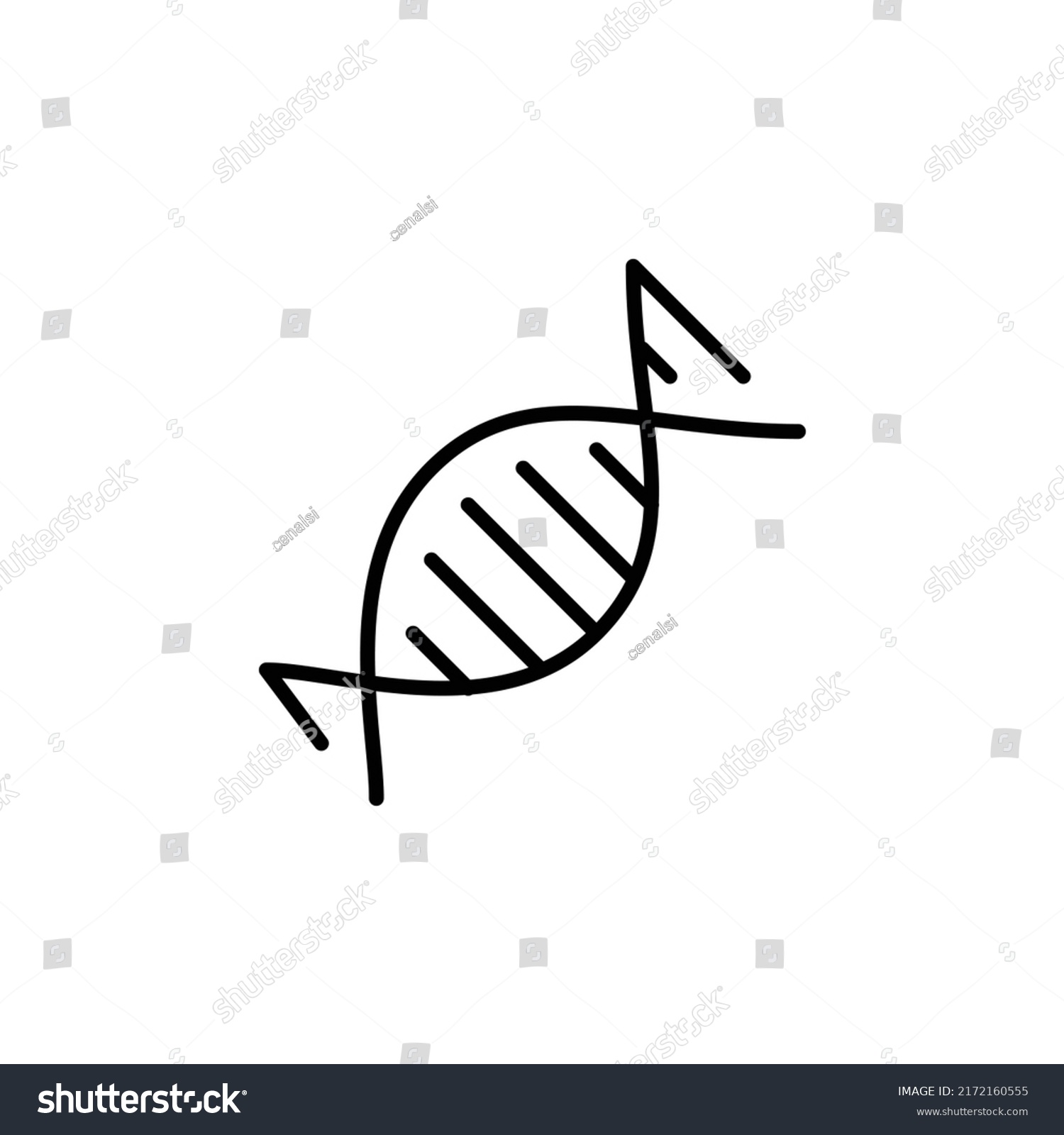 Dna Editable Stroke Icon Smart Stroke Stock Vector (Royalty Free ...