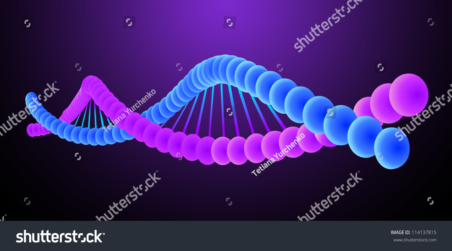 Dna Flat Design Vector Illustration Concepts Stock Vector (Royalty Free ...