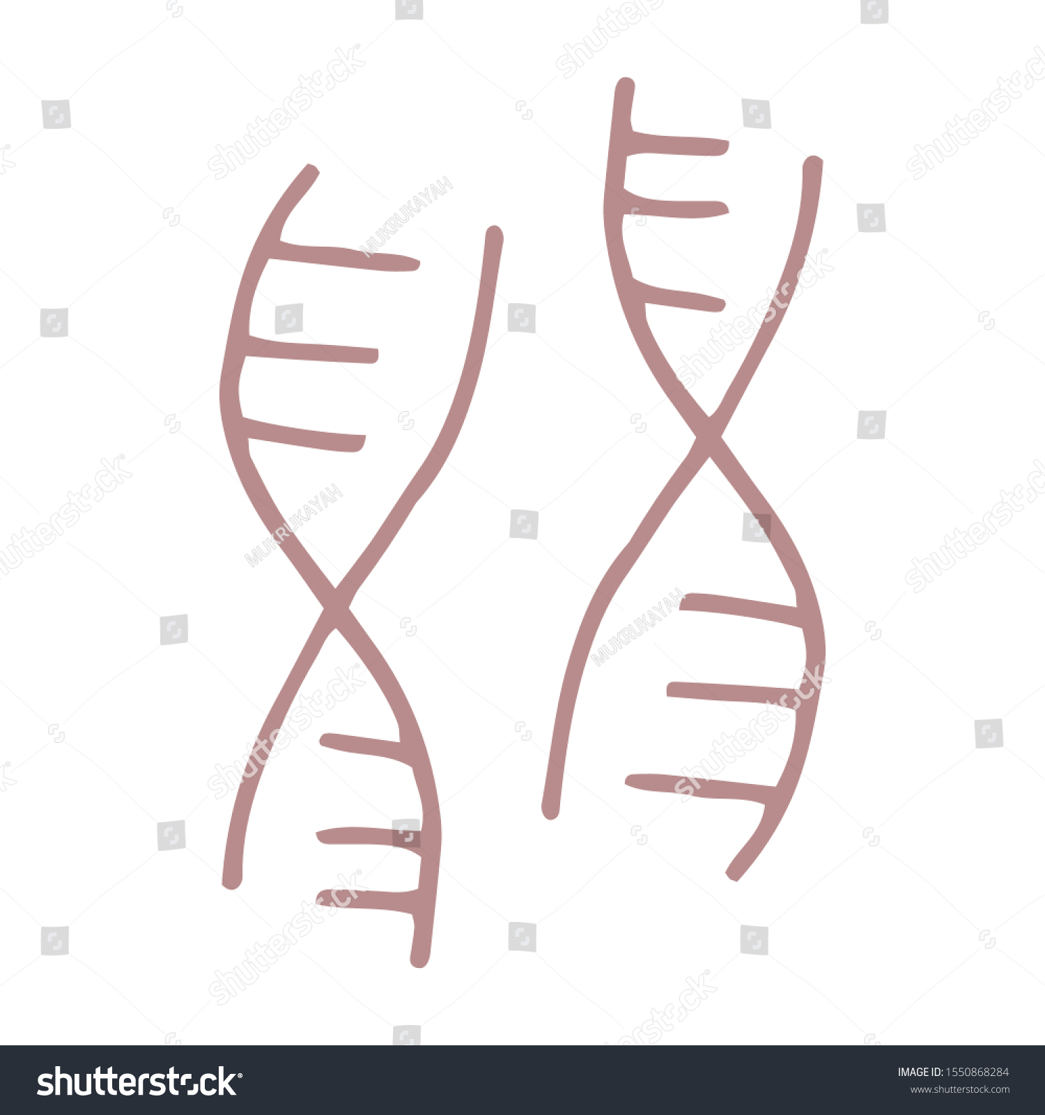 Dna Hand Drawn Icon Vector Design Stock Vector (Royalty Free) 1550868284