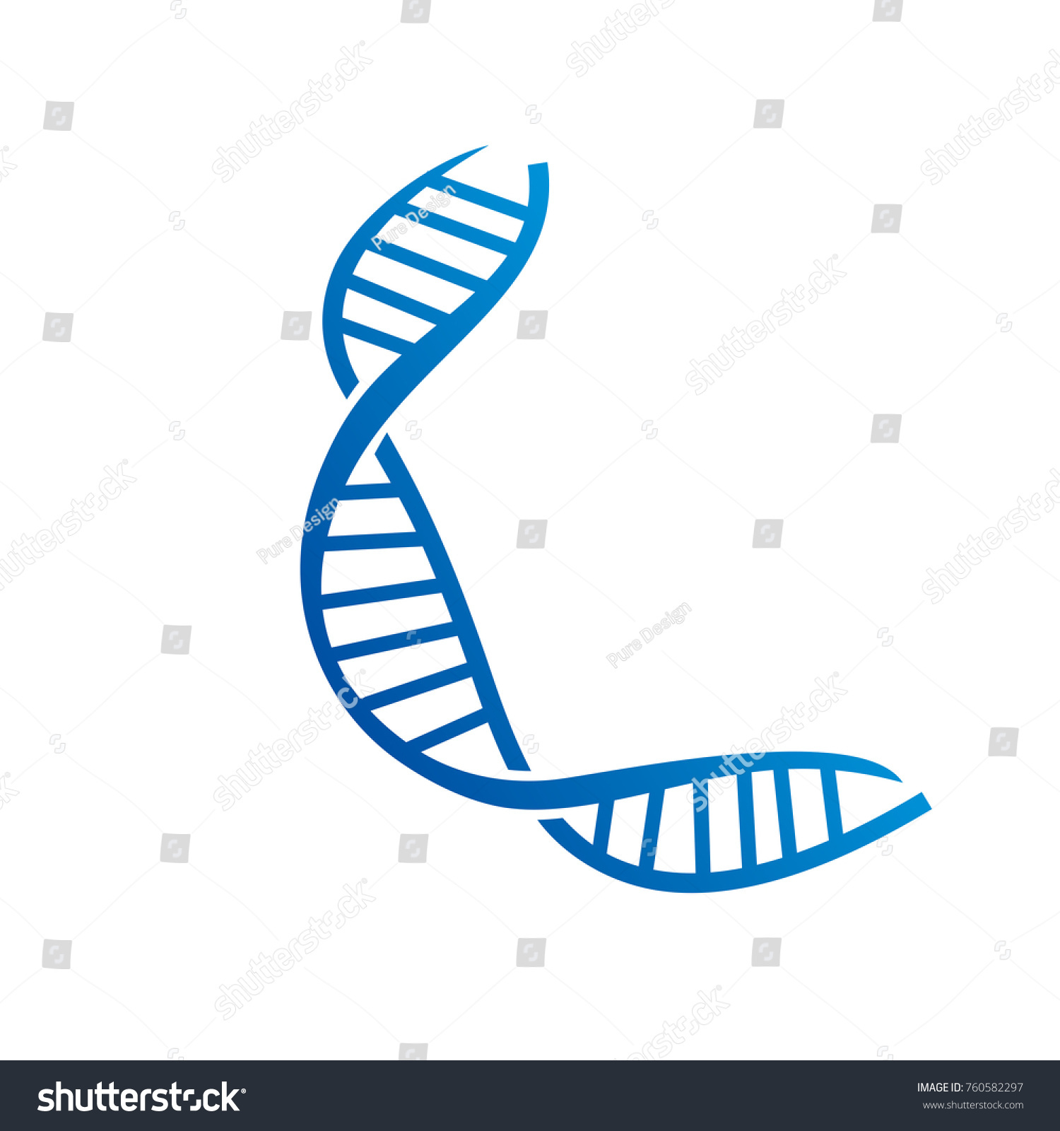 Dna Helix Vector Logo Stock Vector (Royalty Free) 760582297 | Shutterstock
