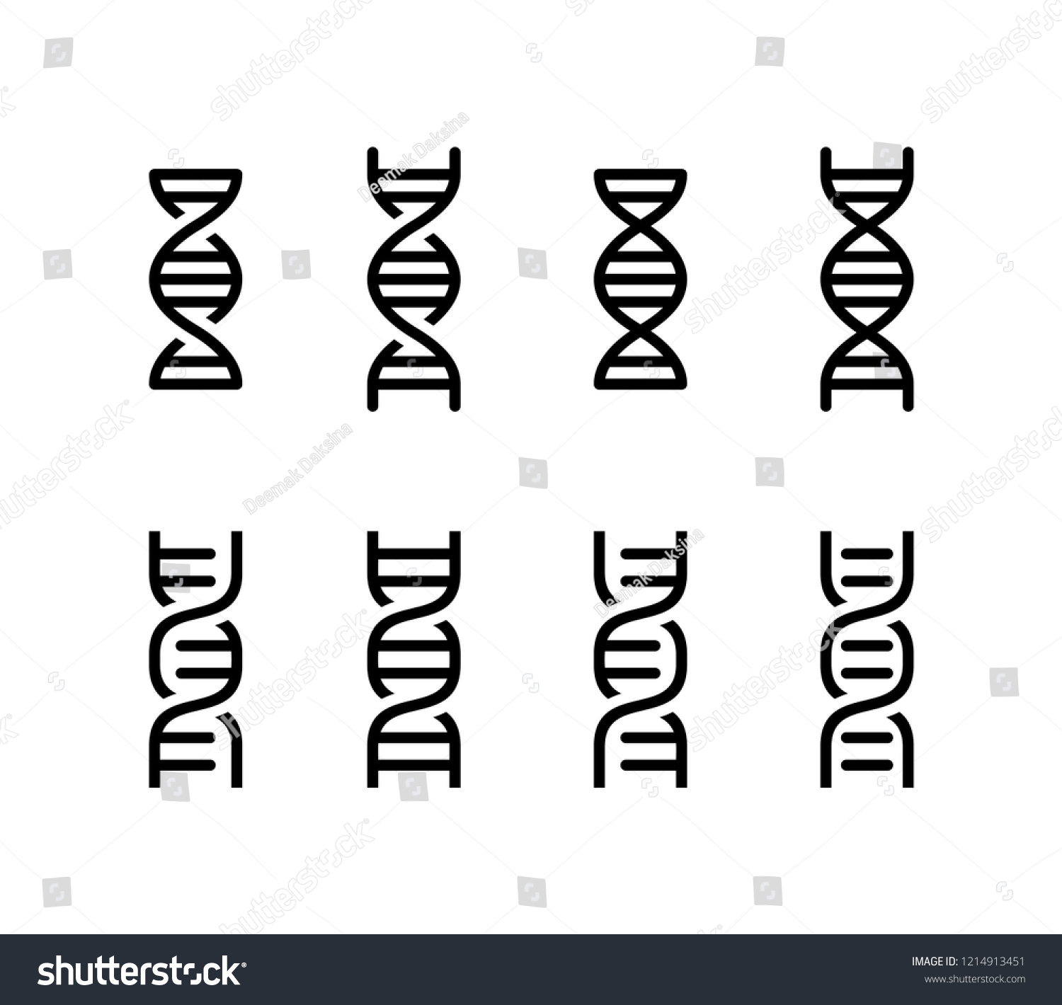 Dna Icon Logo Vector Symbol Stock Vector (Royalty Free) 1214913451 ...