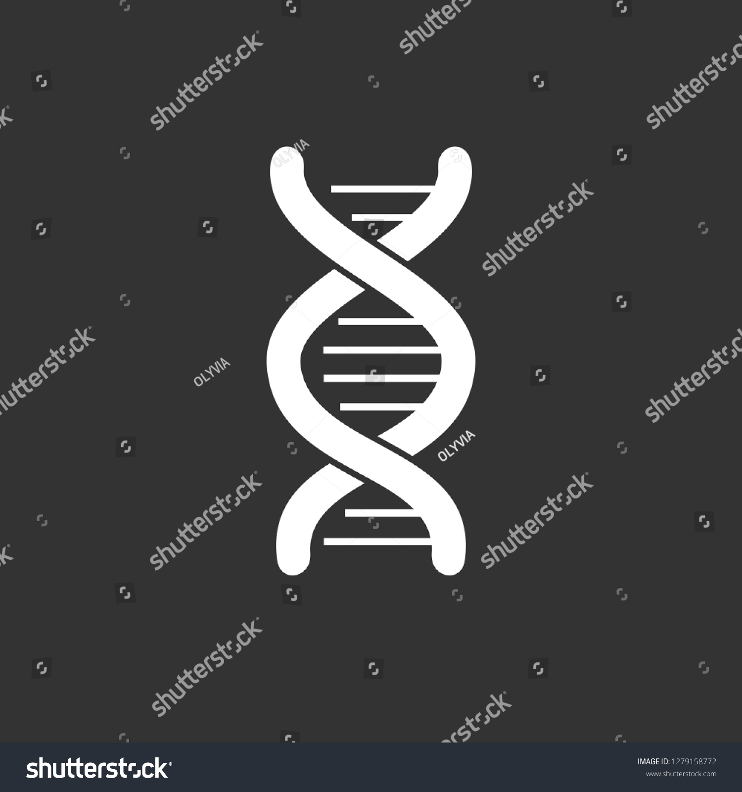 Dna Icon Symbols Vector Stock Vector (Royalty Free) 1279158772
