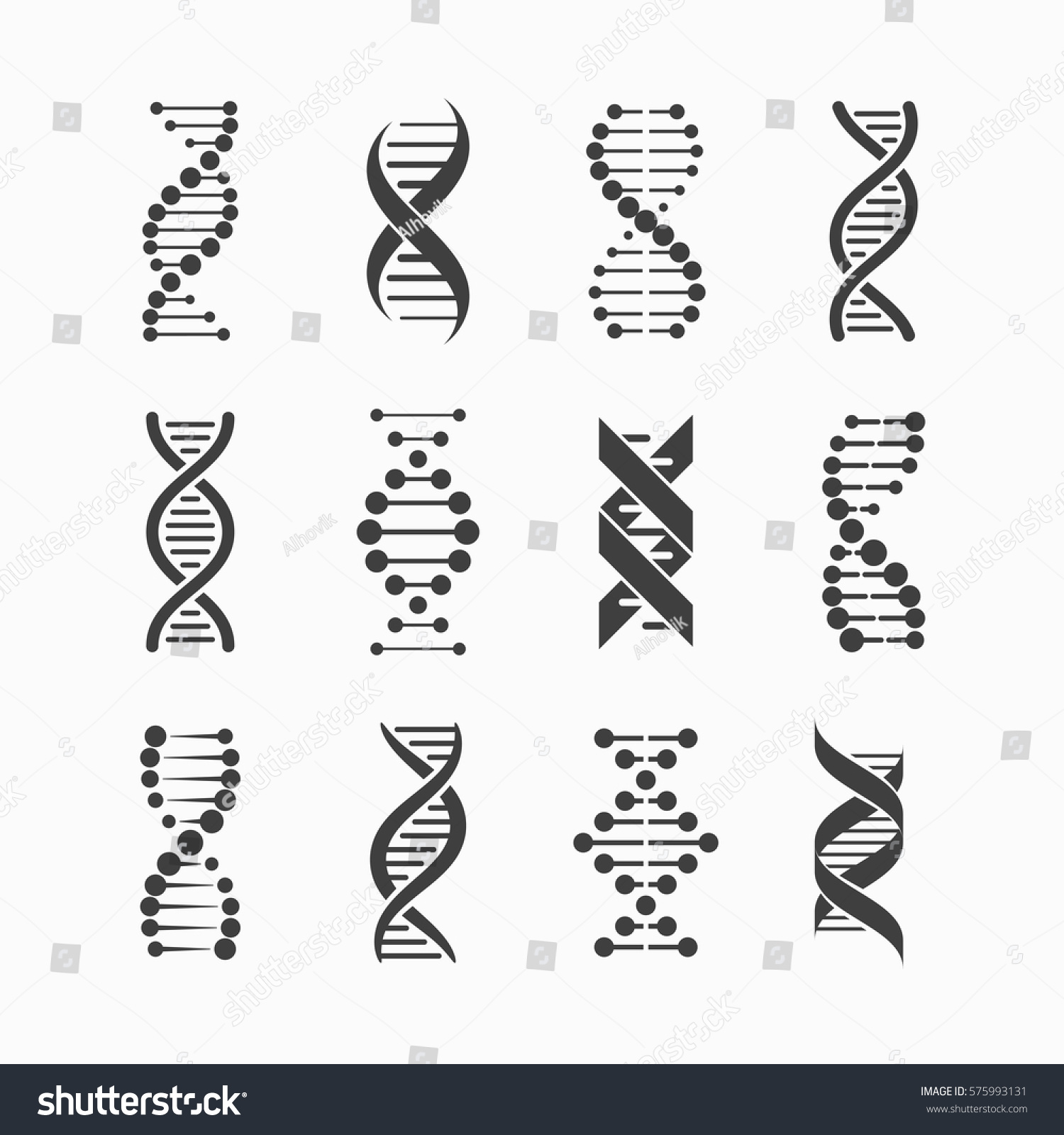 Dna Icons Set Vector Illustration Stock Vector (Royalty Free) 575993131 ...