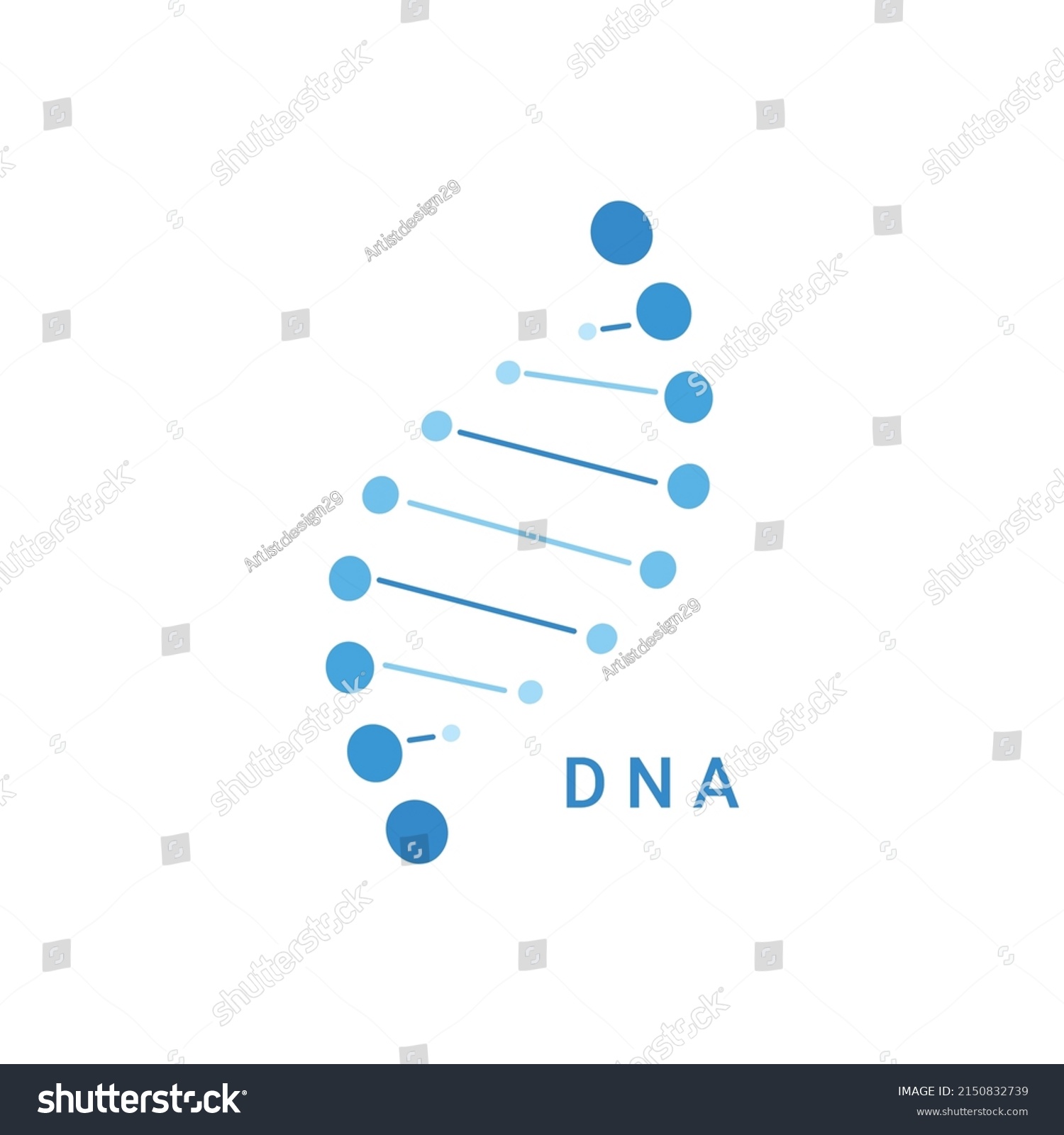 Dna Logo Icon Structure Molecule Vector Stock Vector (Royalty Free ...