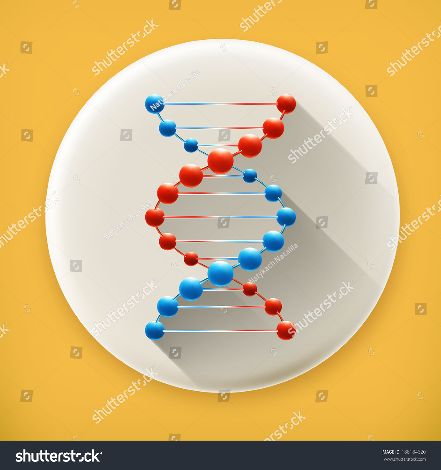 Dna Long Shadow Vector Icon Stock Vector (Royalty Free) 188184620 ...