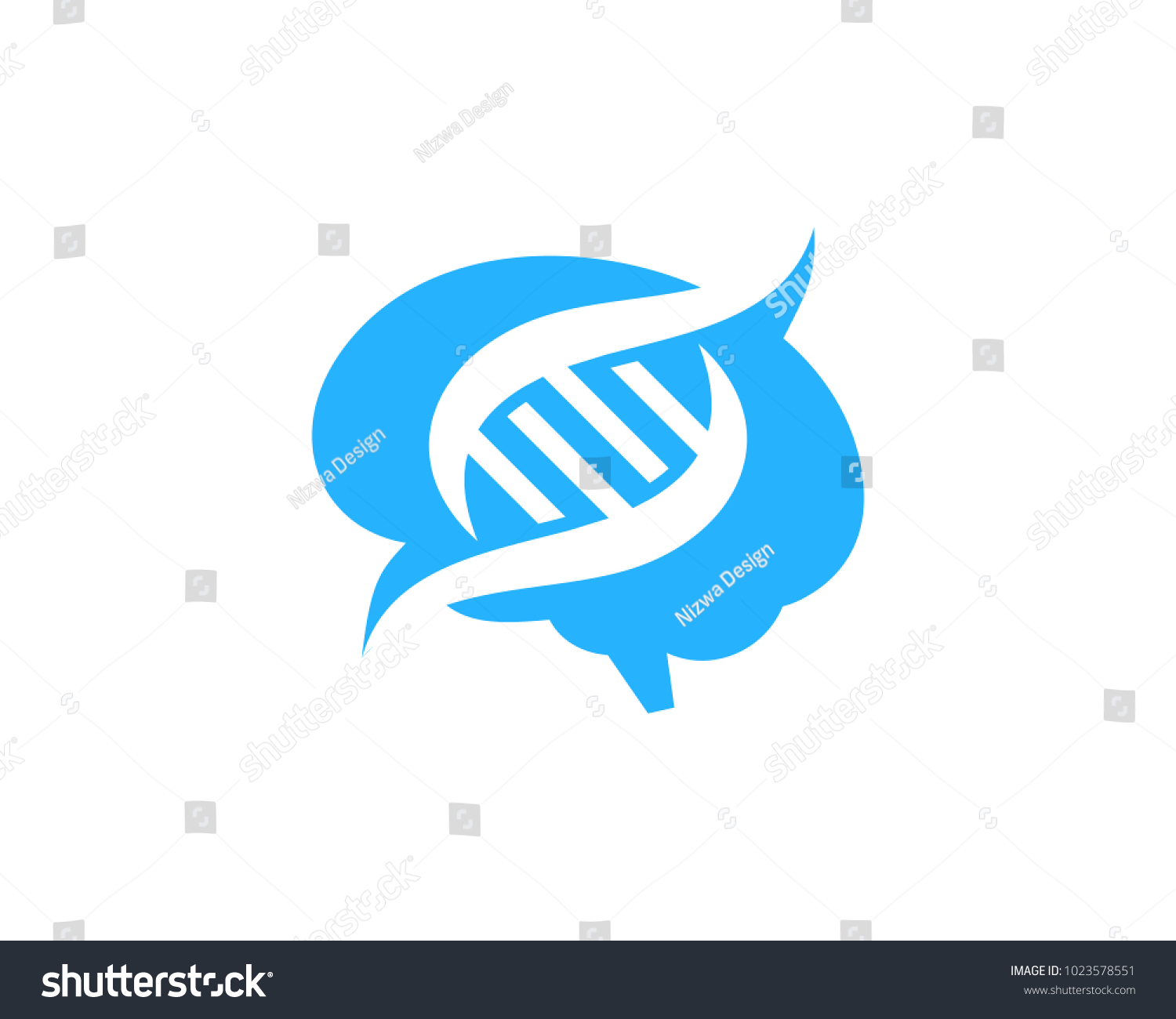 Dna Mind Icon Logo Design Element Stock Vector (Royalty Free) 1023578551