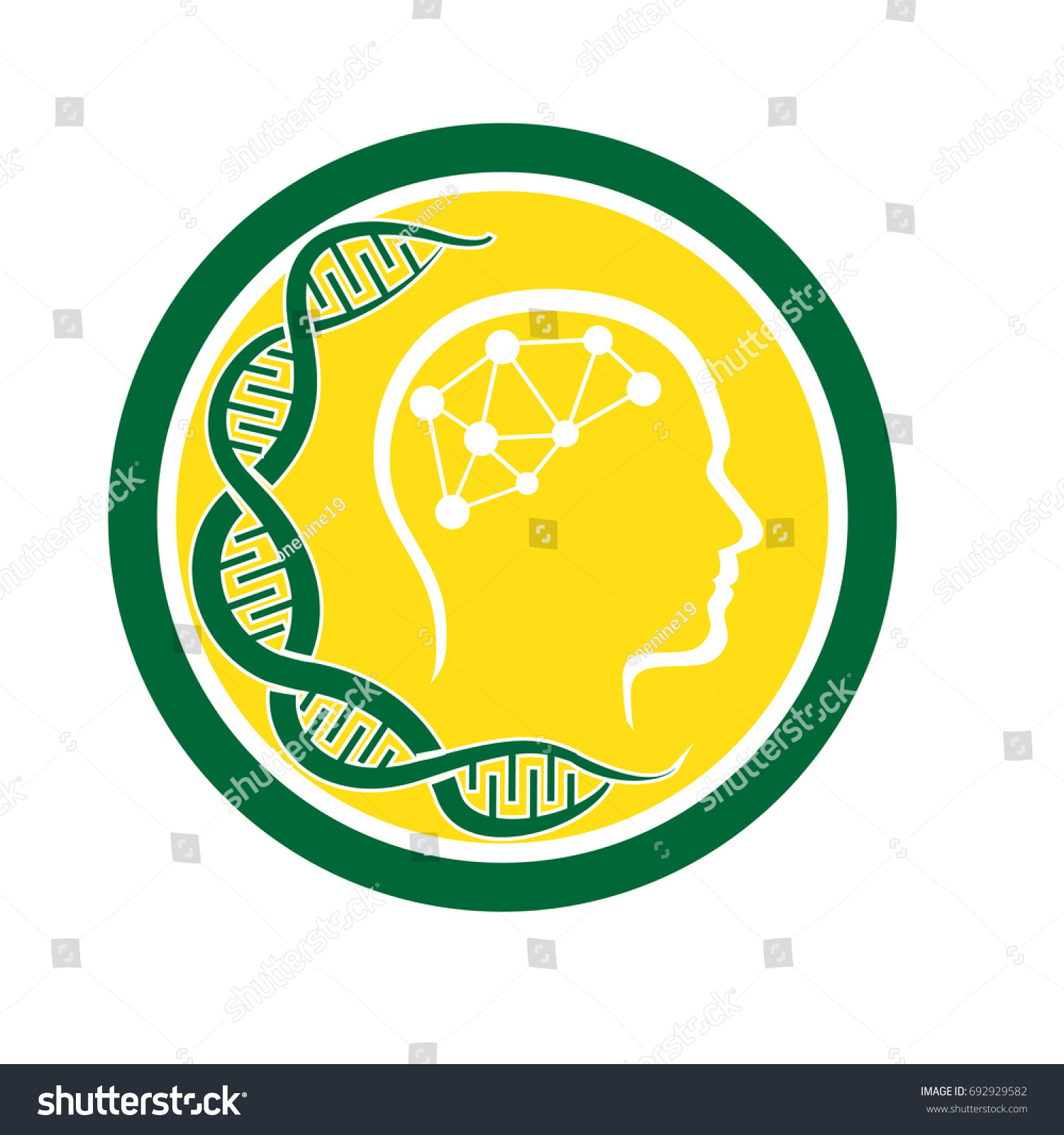 Dna Mind Logo Stock Vector (Royalty Free) 692929582 | Shutterstock