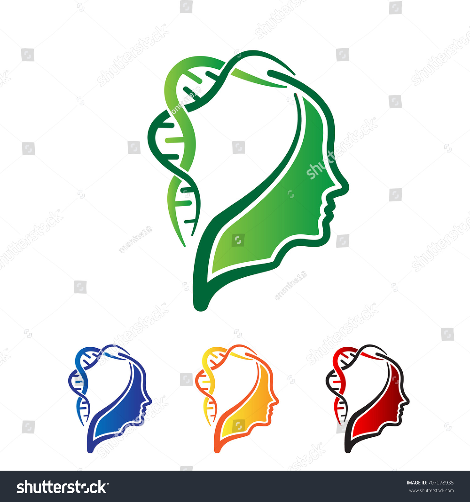 Dna Mind Logo Stock Vector (Royalty Free) 707078935 | Shutterstock