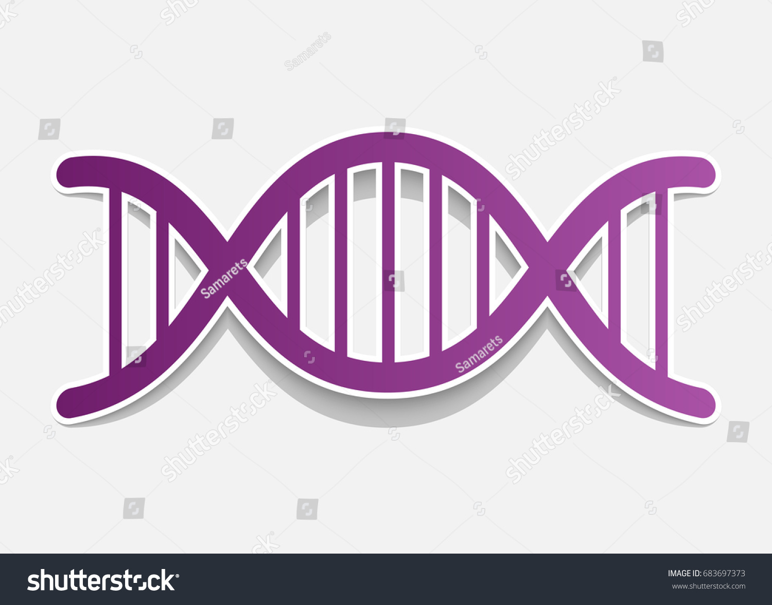 Dna Molecule Sticker Design Element Vector Stock Vector (Royalty Free ...