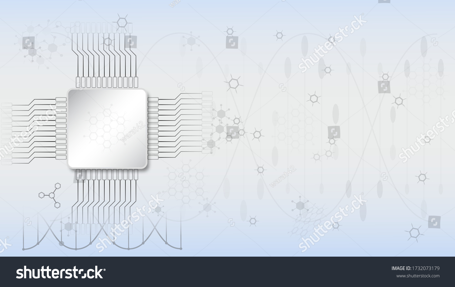 Dna Molecules Biochip Hitech Interface Vector Stock Vector (Royalty ...