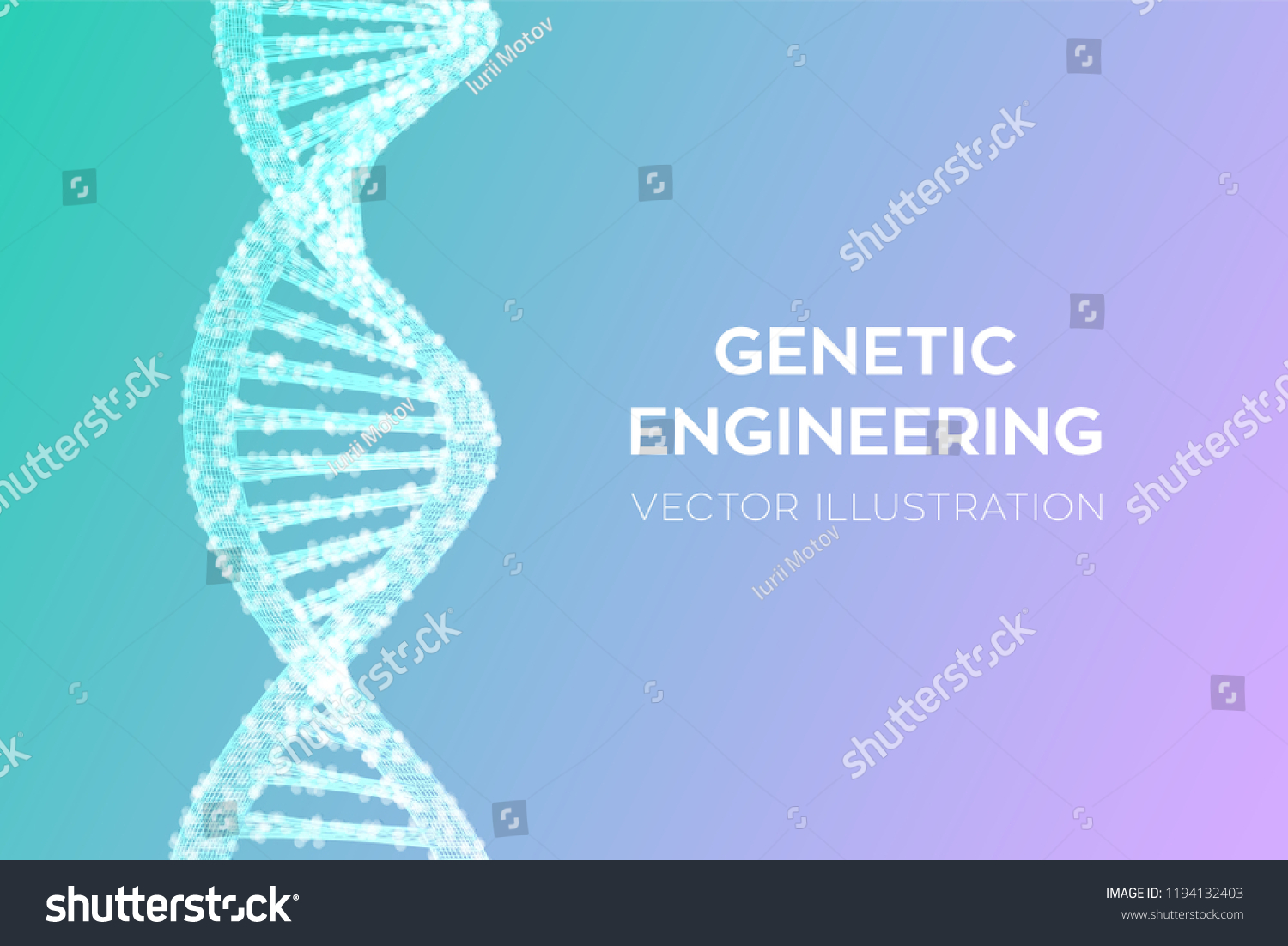 Dna Sequence Wireframe Dna Molecules Structure 库存矢量图（免版税）1194132403 ...