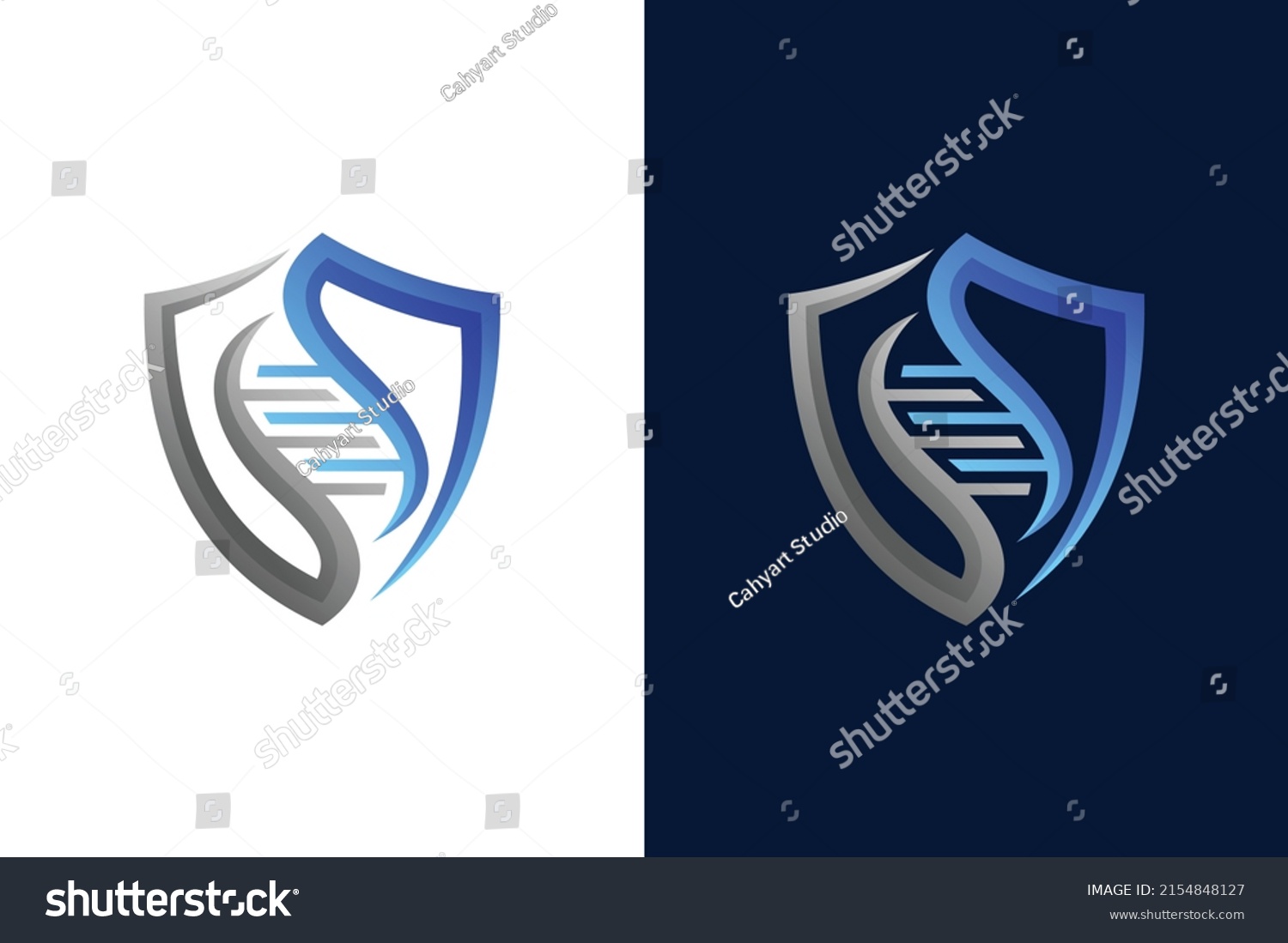 Dna Shield Logo Design Template Stock Vector (Royalty Free) 2154848127 ...