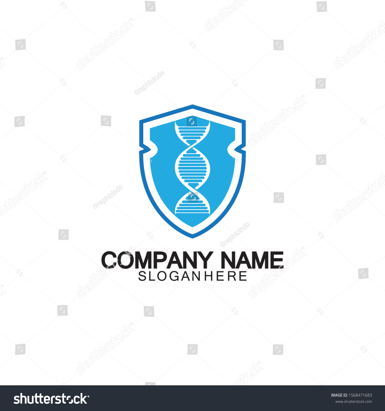 Dna Shield Logo Icon Designvector Stock Vector (Royalty Free ...