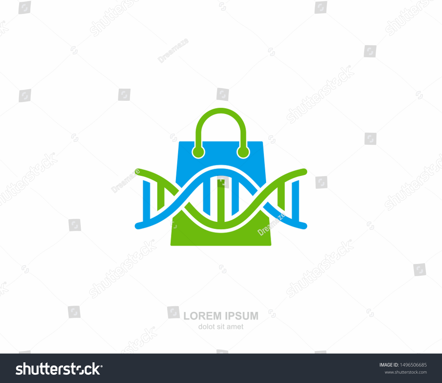 Dna Shop Logo Vector Design Template Stock Vector (Royalty Free ...