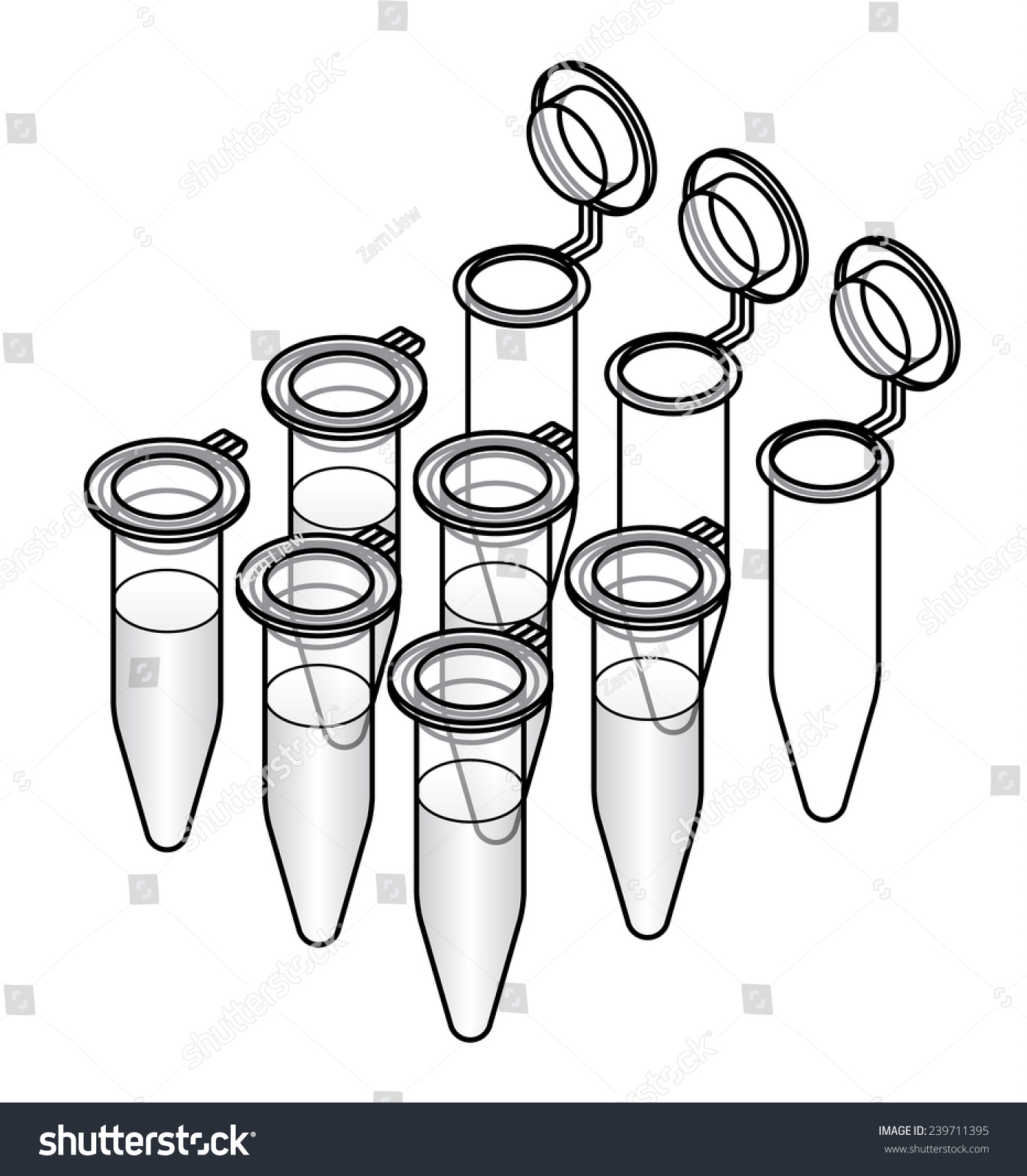 DNA Testing Pathology PCR Tubes Stock Vector (Royalty Free) 239711395 ...