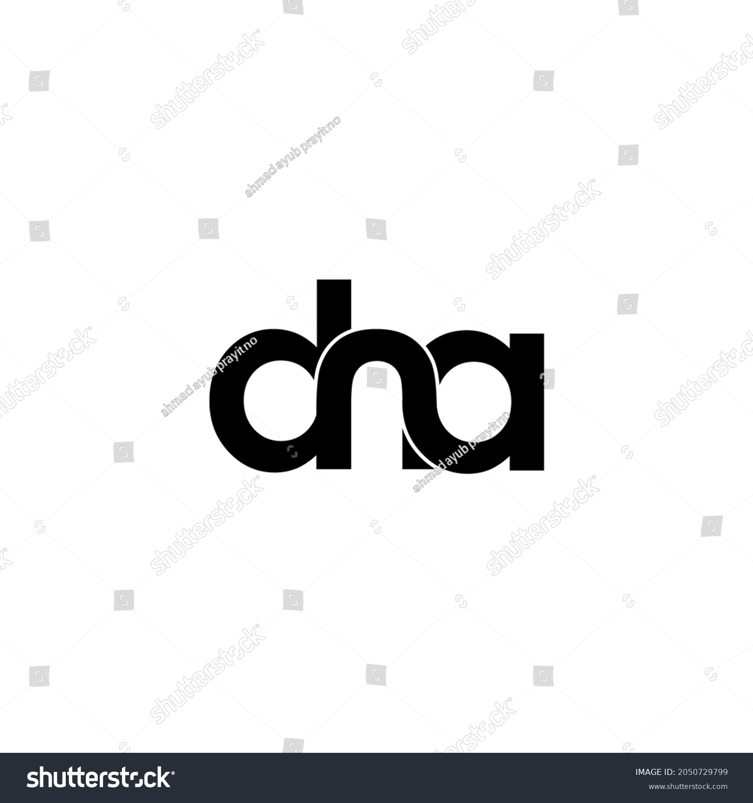 Vektor Stok Dna Typography Letter Monogram Logo Design (Tanpa Royalti ...