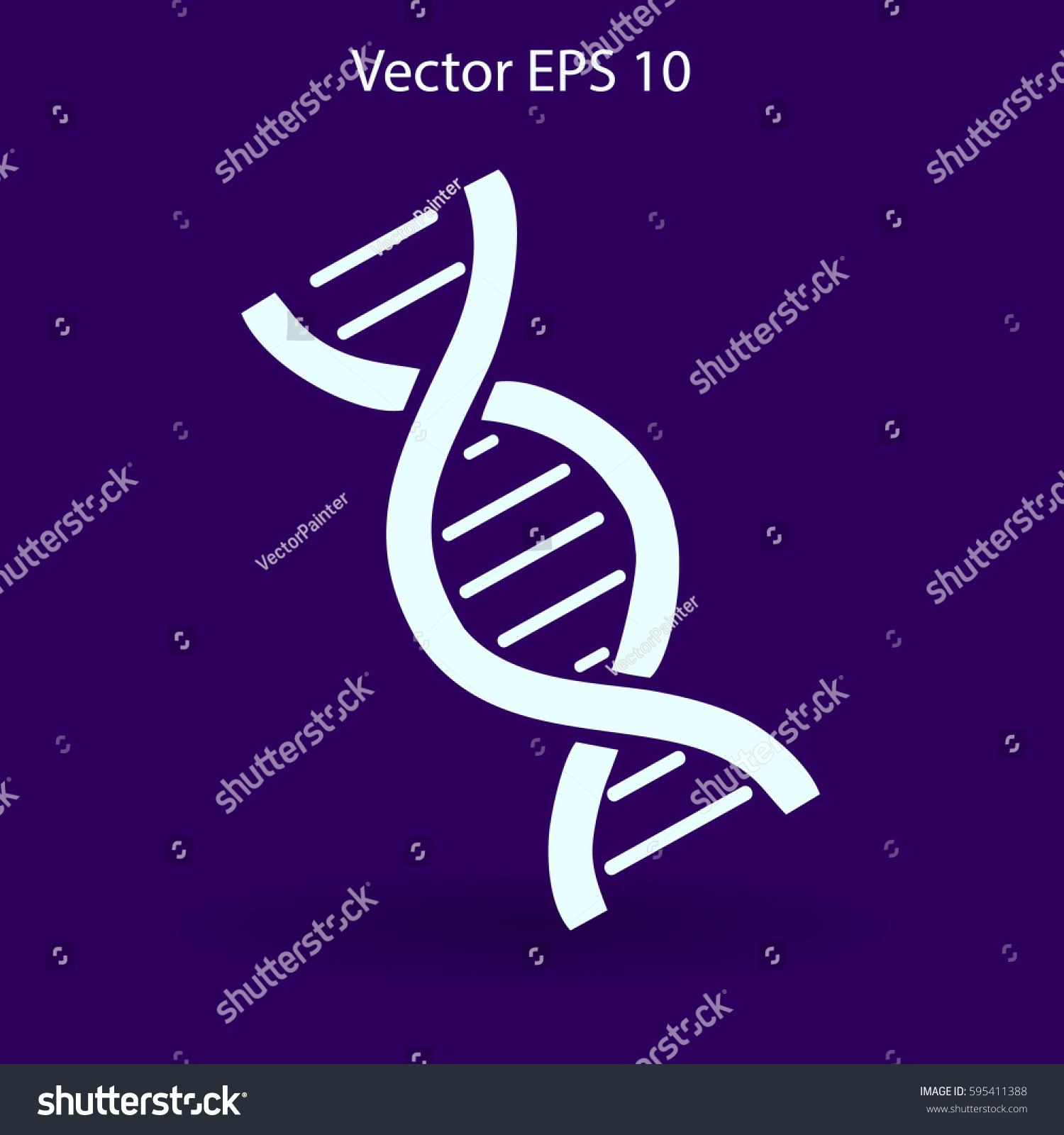 Dna Vector Illustration Stock Vector (Royalty Free) 595411388 ...