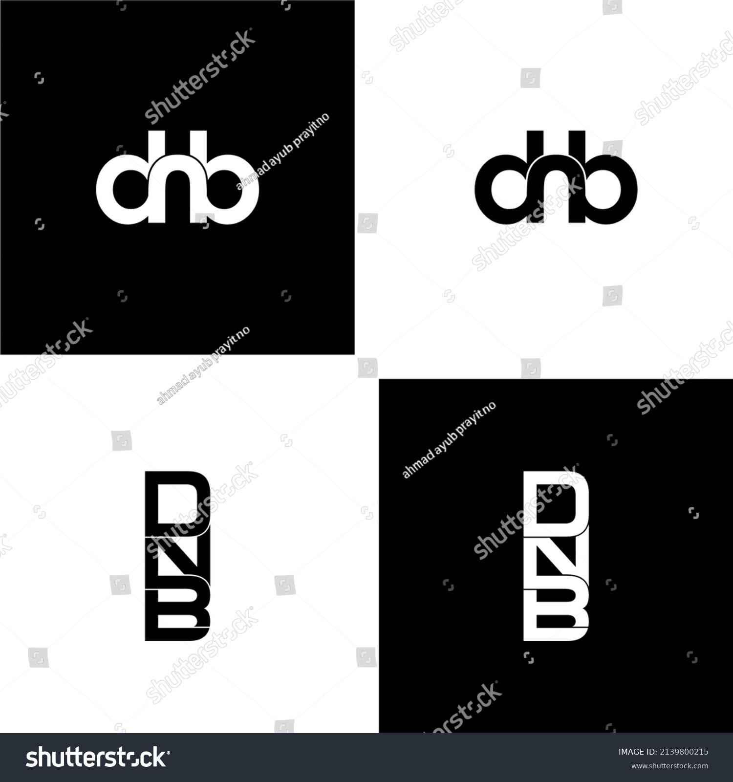 Dnb Letter Original Monogram Logo Design Stock Vector (Royalty Free ...