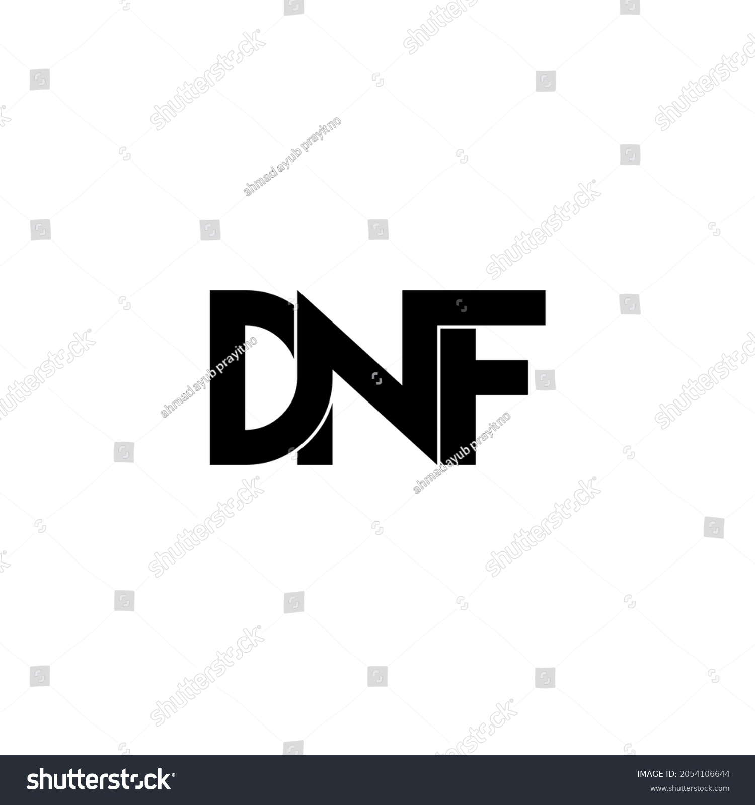 Dnf Initial Letter Monogram Logo Design Stock Vector (Royalty Free ...