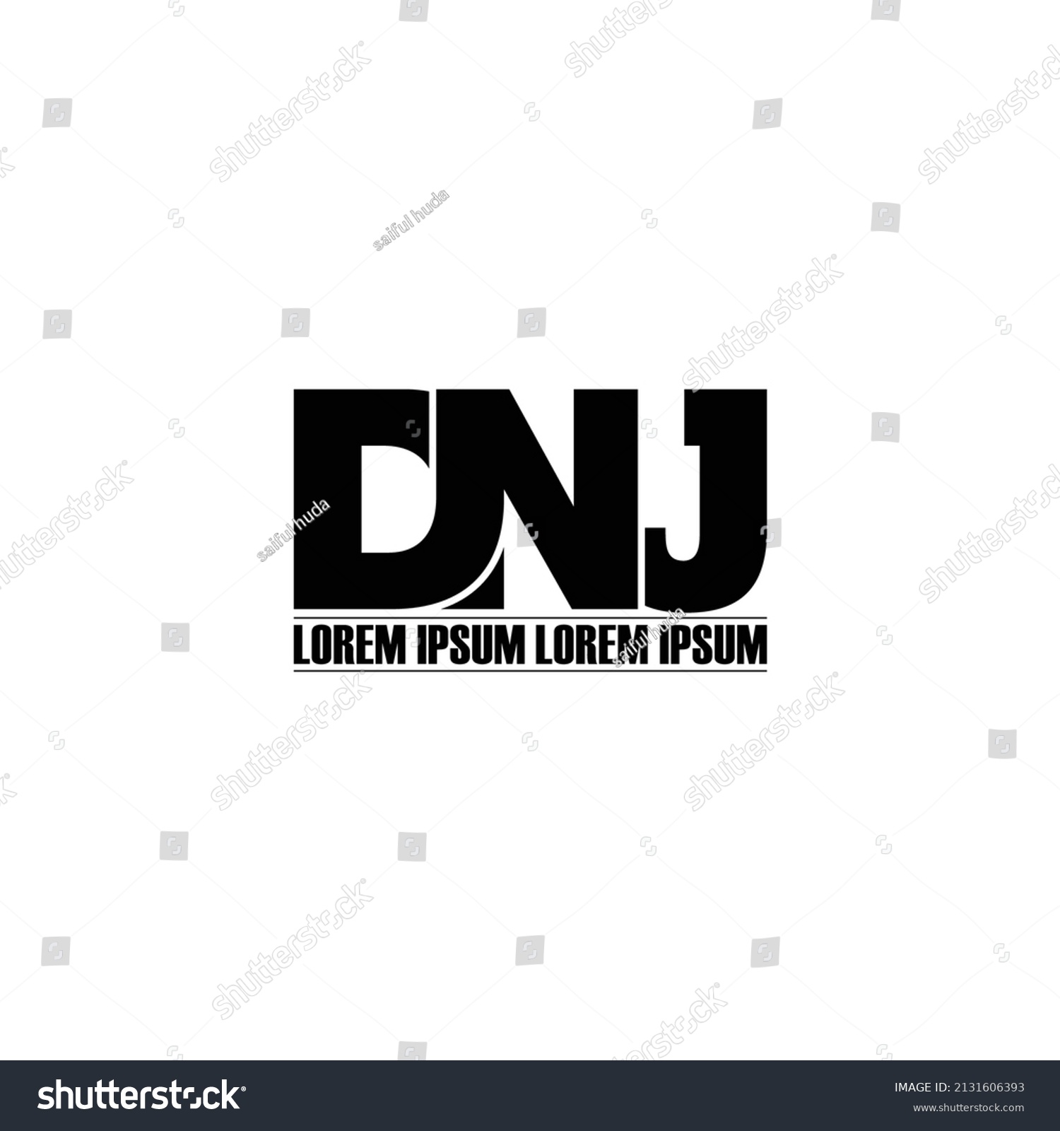 Dnj Letter Monogram Logo Design Vector Stock Vector (Royalty Free ...
