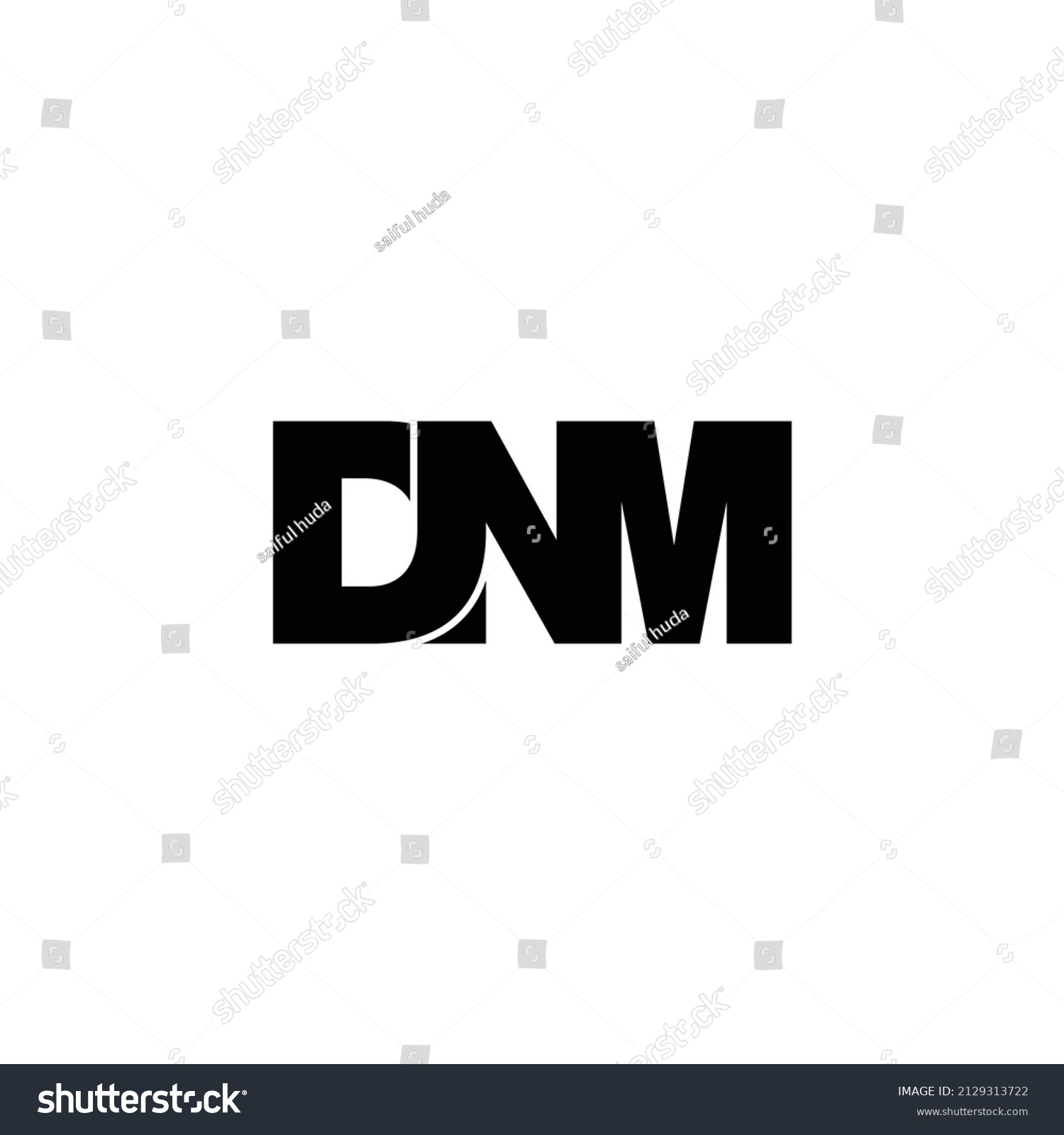 Dnm Letter Monogram Logo Design Vector Stock Vector (Royalty Free ...