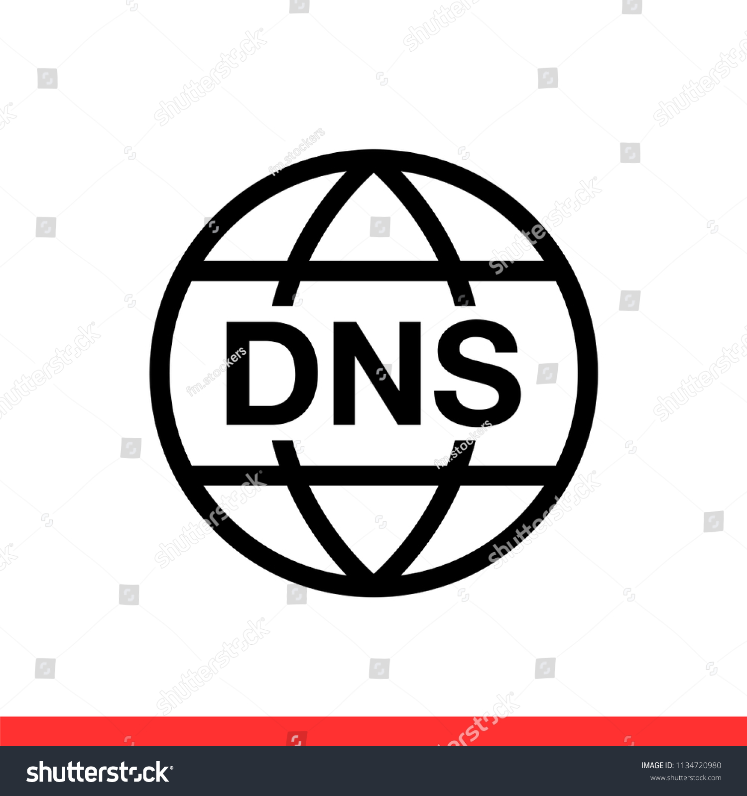 Dns Vector Icon Network Symbol Simple Stock Vector (Royalty Free ...