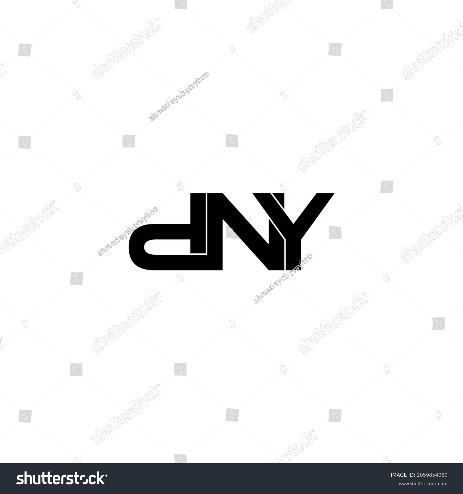 Dny Initial Letter Monogram Logo Design Stock Vector (Royalty Free ...