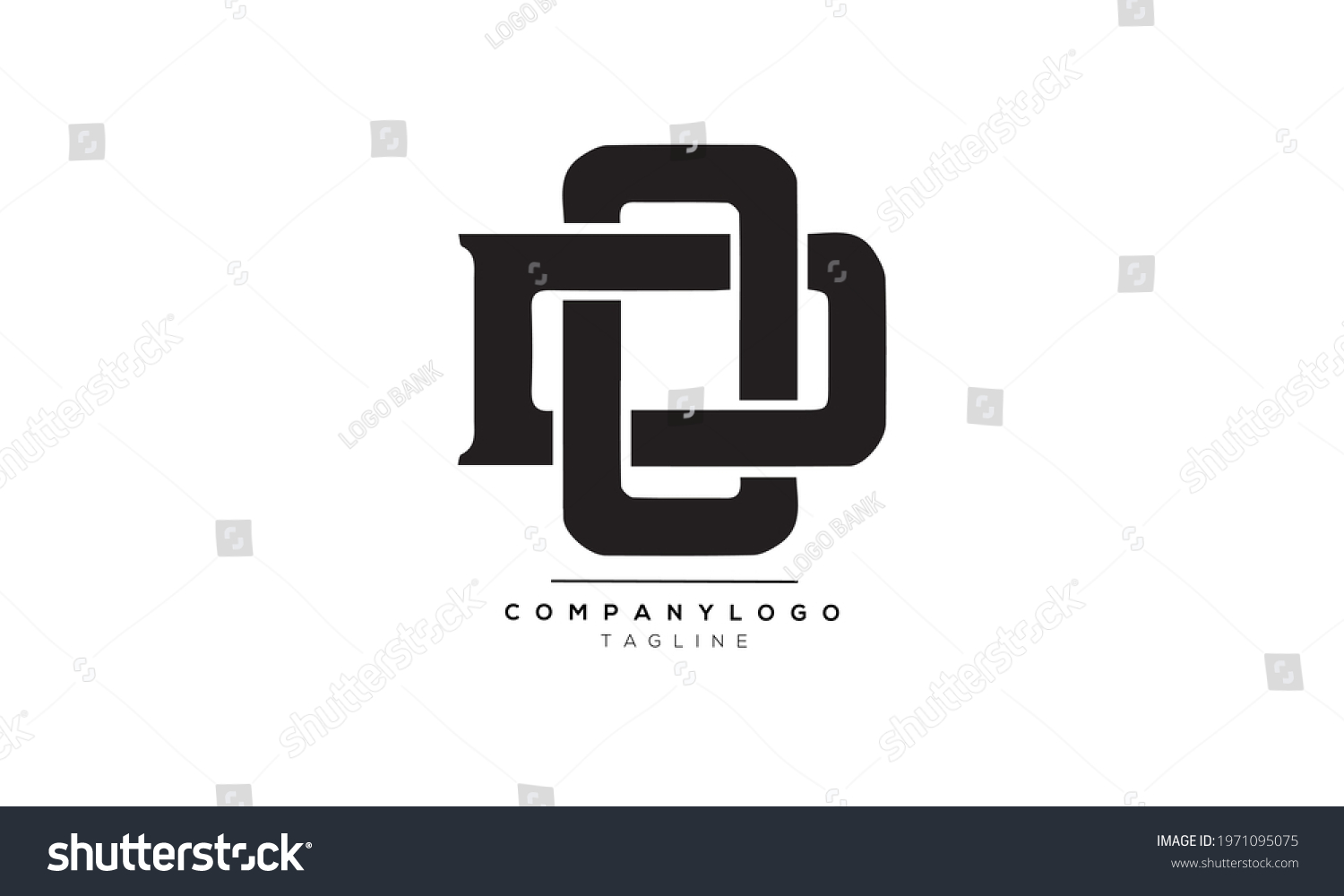 Do Initials Monogram Letter Text Alphabet Stock Vector (Royalty Free ...