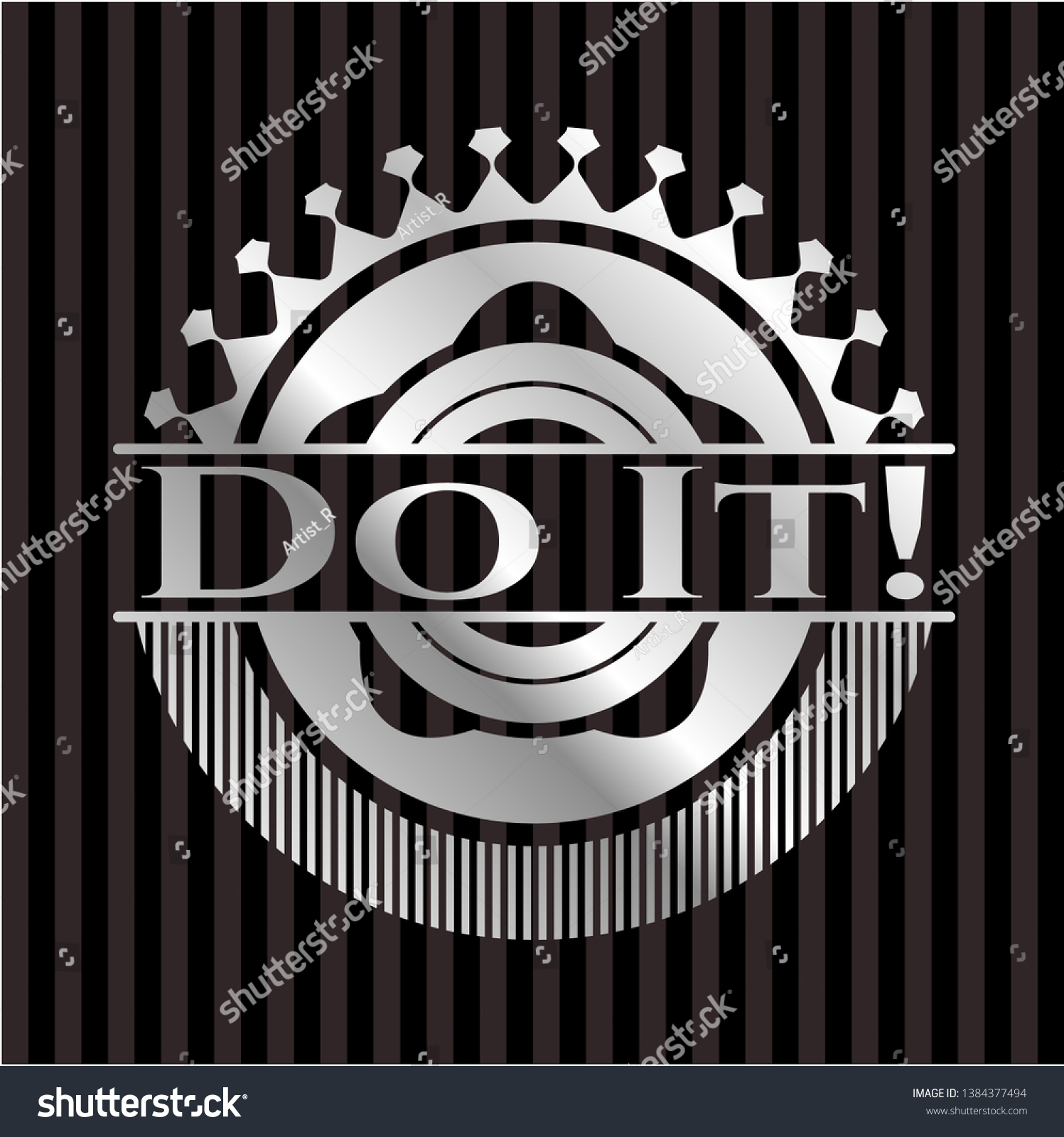 Do Silvery Emblem Vector Illustration Mosaic Stock Vector Royalty Free
