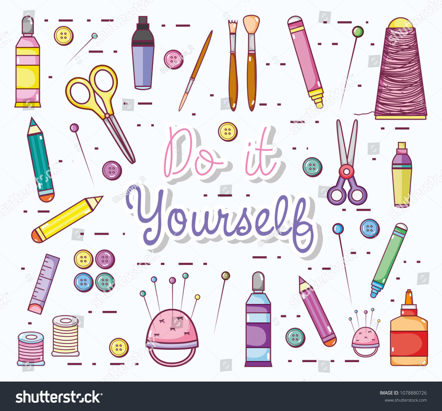Do Yourself Cartoons Stock Vector (Royalty Free) 1078880726 | Shutterstock