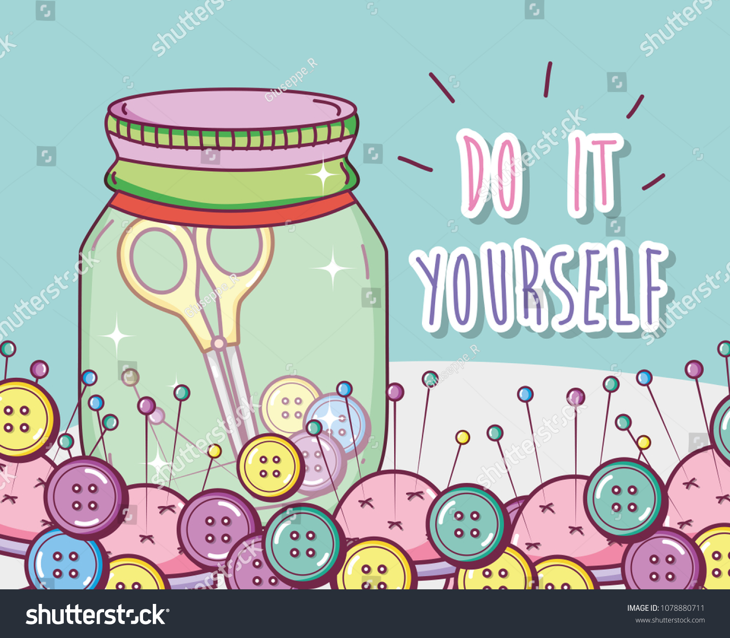 Do Yourself Crafts Concept Stock Vector (Royalty Free) 1078880711 ...