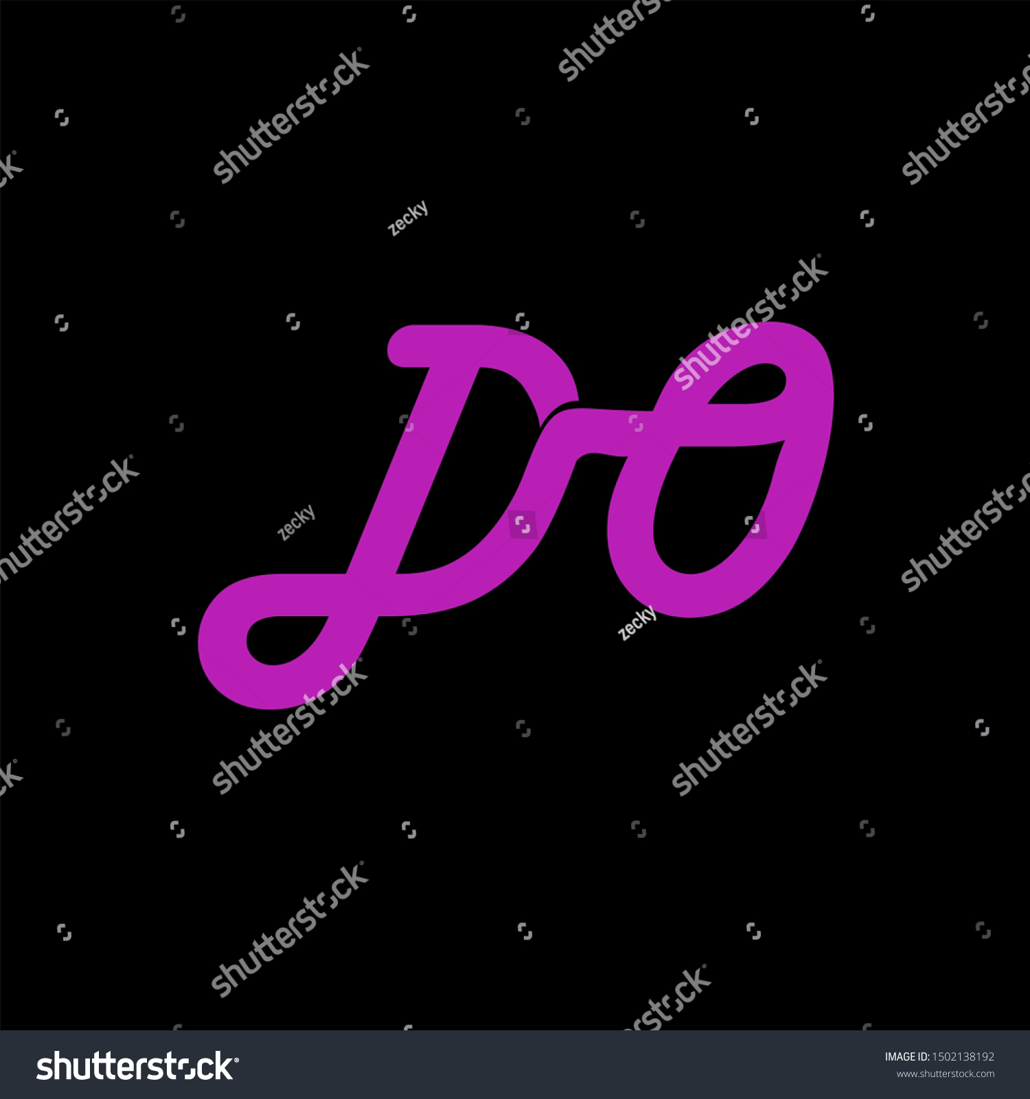 Do Letter Monogram Abstrac Concept Style Stock Vector (Royalty Free ...