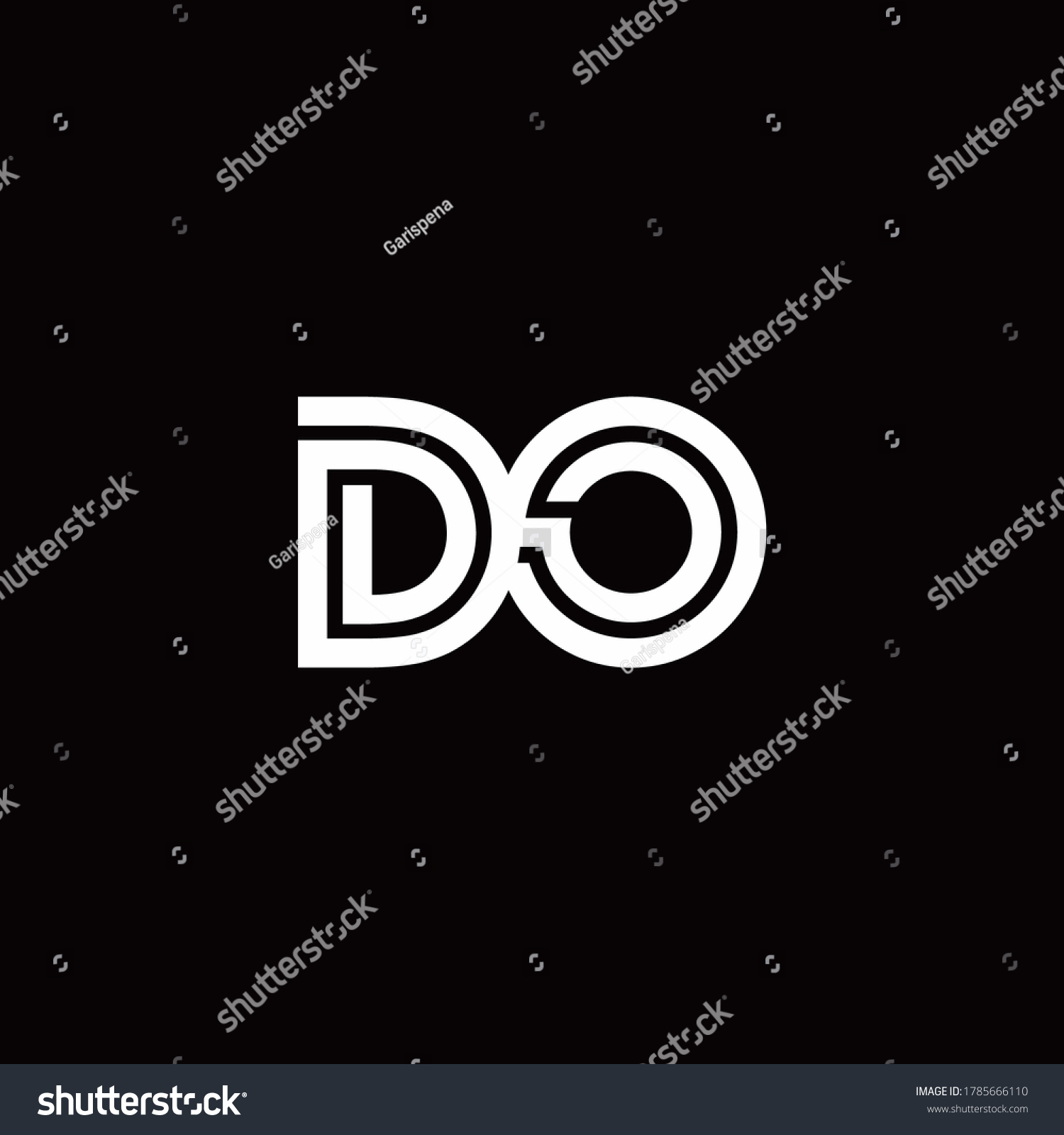 logotipo de monograma DO con plantilla: vector de stock (libre de ...