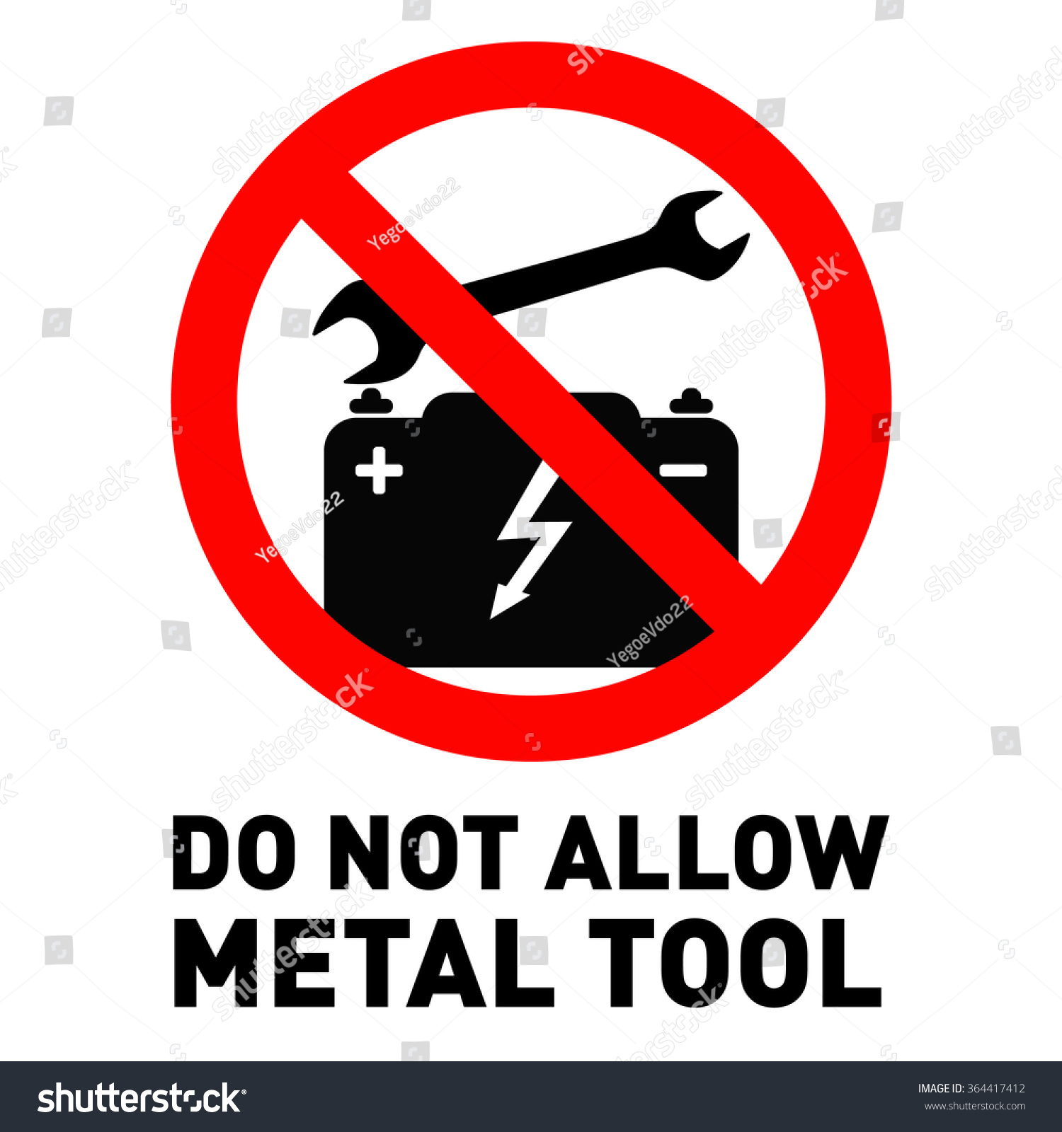 Do Not Allow Metal Tool Sign: เวกเตอร์สต็อก (ปลอดค่าลิขสิทธิ์ ...