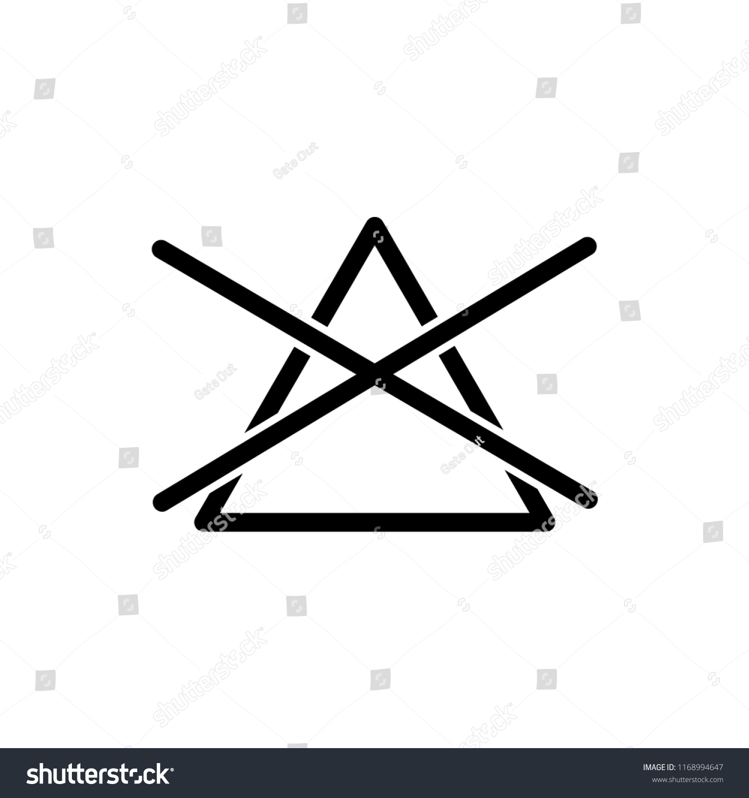 Do Not Bleach Icon Vector Logo: เวกเตอร์สต็อก (ปลอดค่าลิขสิทธิ์) 1168994647