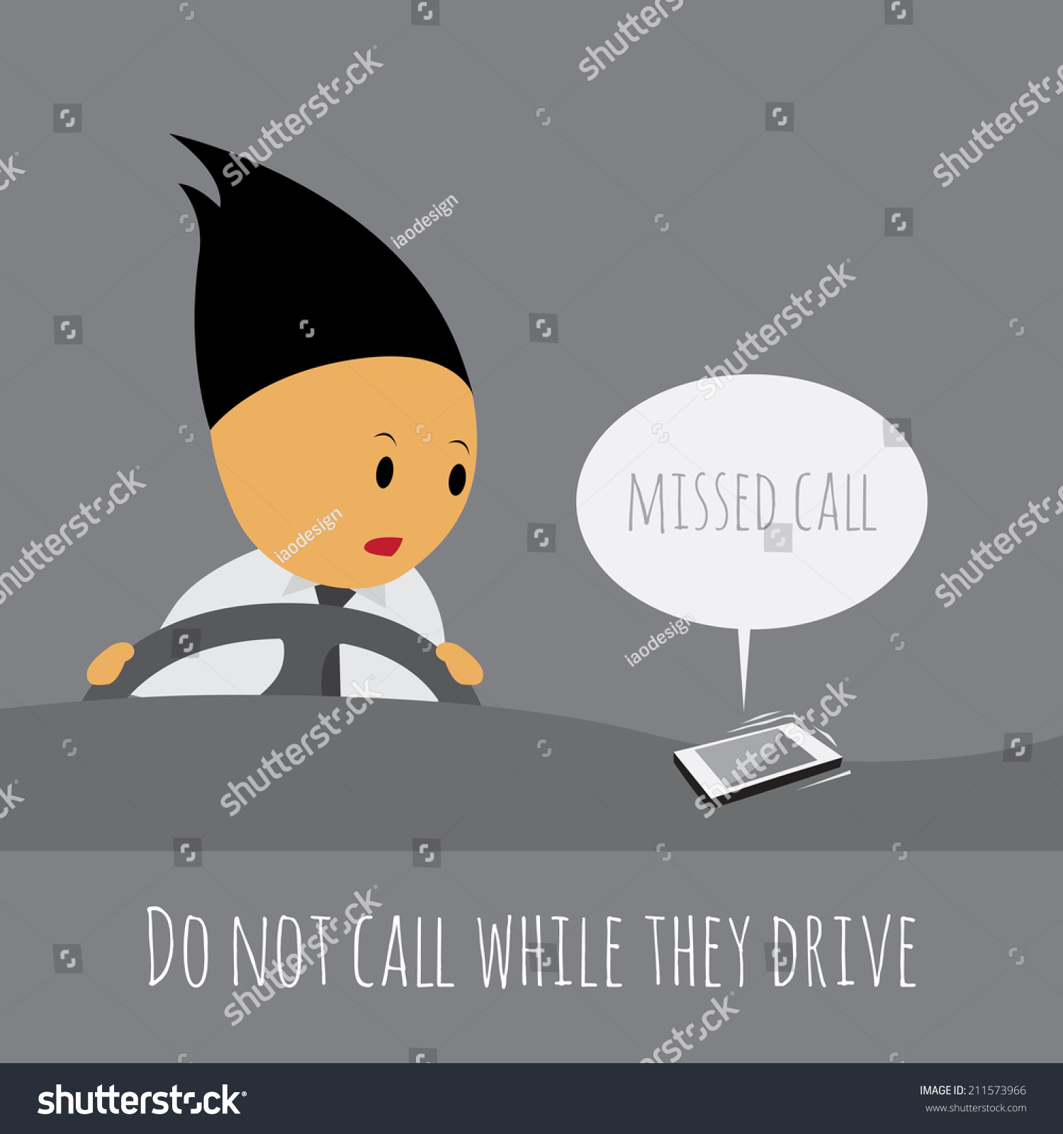 Do Not Call While They Drive Stock Vector (Royalty Free) 211573966