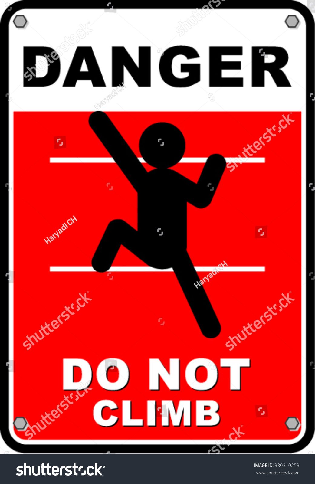 Do Not Climb Sticker Stock Vector (Royalty Free) 330310253