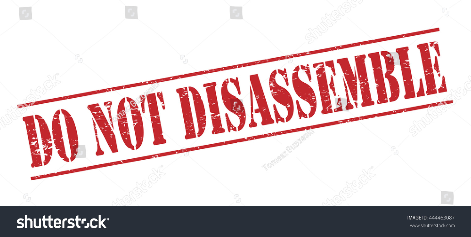 Do Not Disassemble Vector Stamp On: vector de stock (libre de regalías ...
