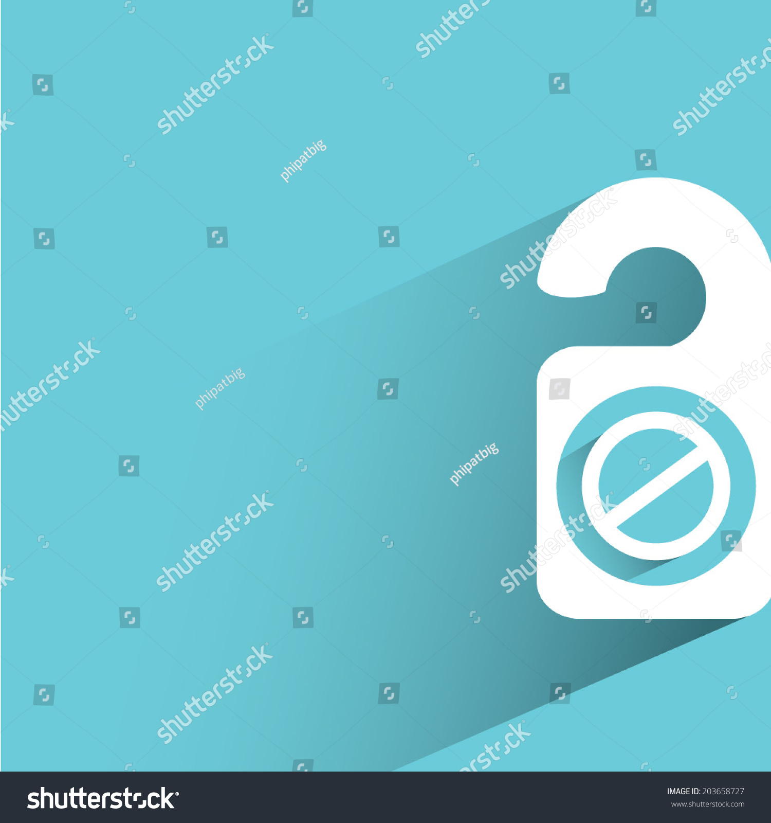 Do Not Disturb Blue Background Flat Stock Vector (Royalty Free ...