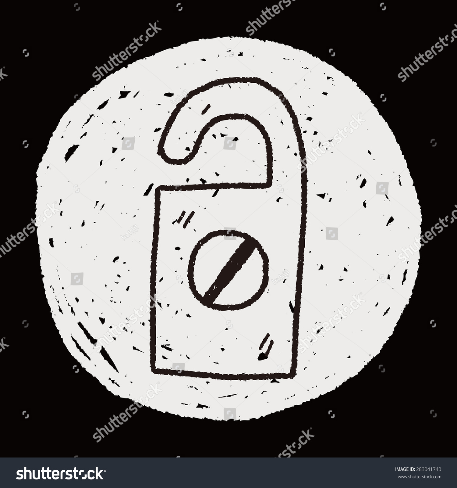 Do Not Disturb Doodle Stock Vector (Royalty Free) 283041740 | Shutterstock