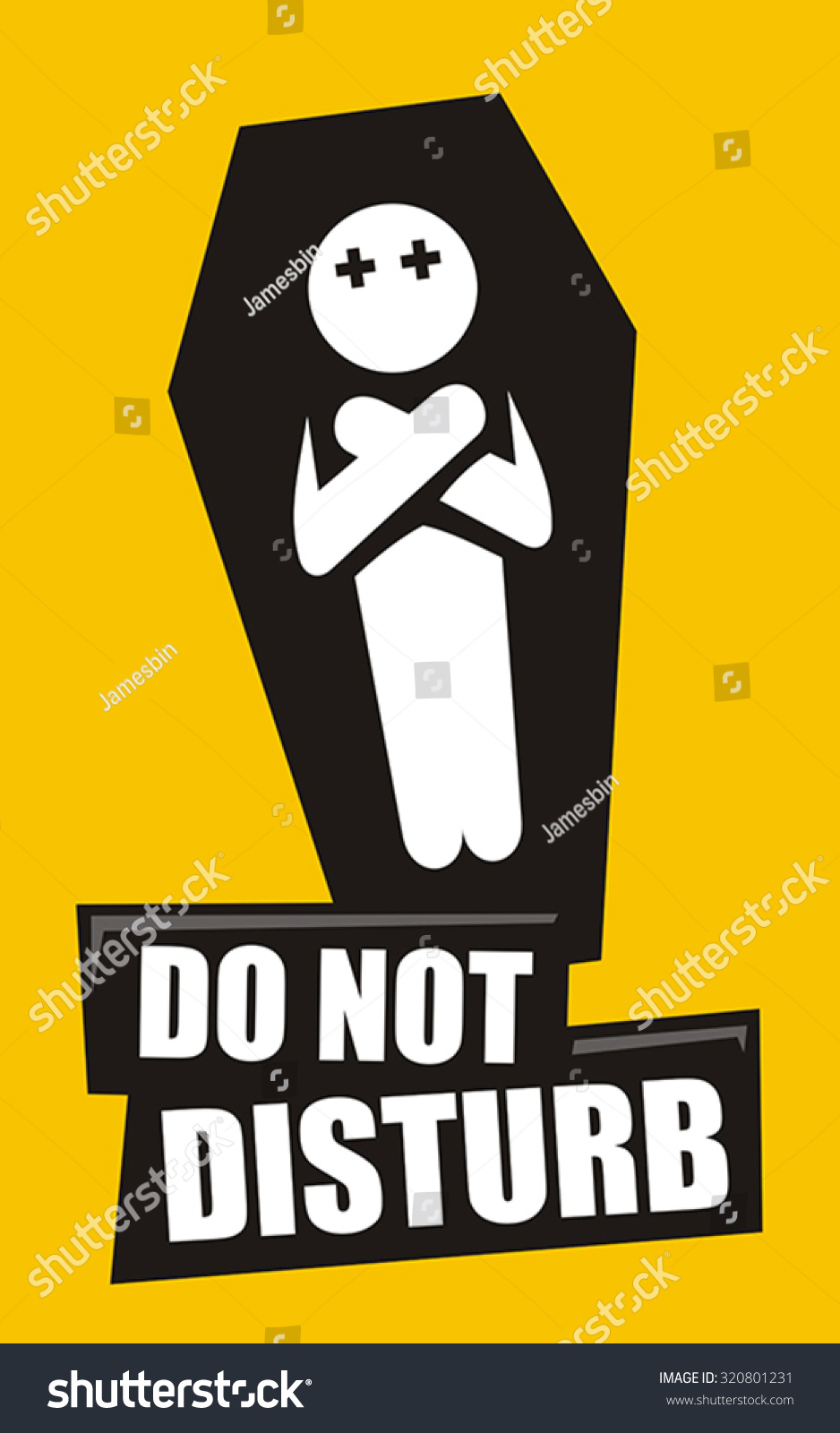 Do Not Disturb Funny Sign: vector de stock (libre de regalías) 320801231