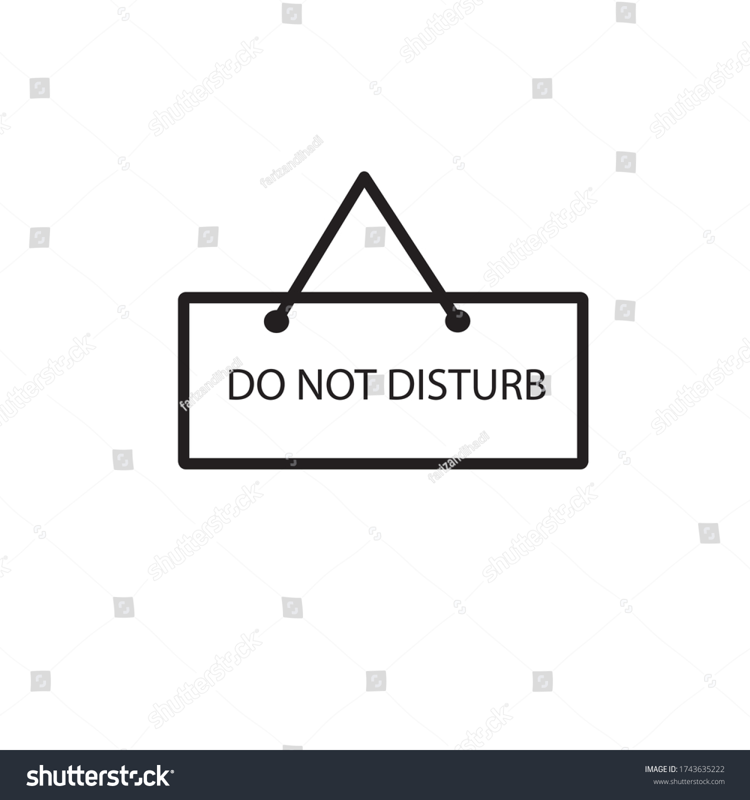 Do Not Disturb Icon Symbol Stock Vector (Royalty Free) 1743635222 ...