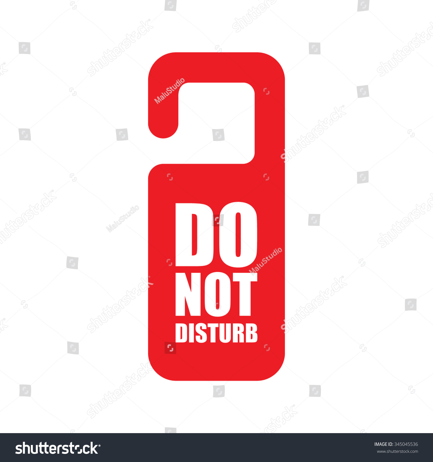 Do Not Disturb Red Sign Vector Stock Vector (Royalty Free) 345045536