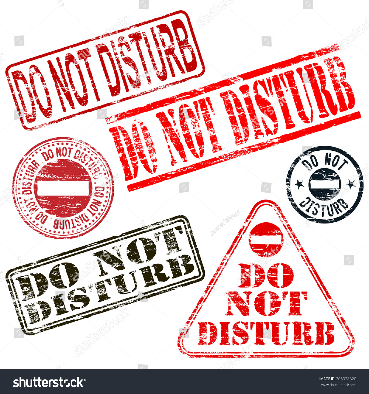 Do Not Disturb Rubber Stamp Vector: vector de stock (libre de regalías ...