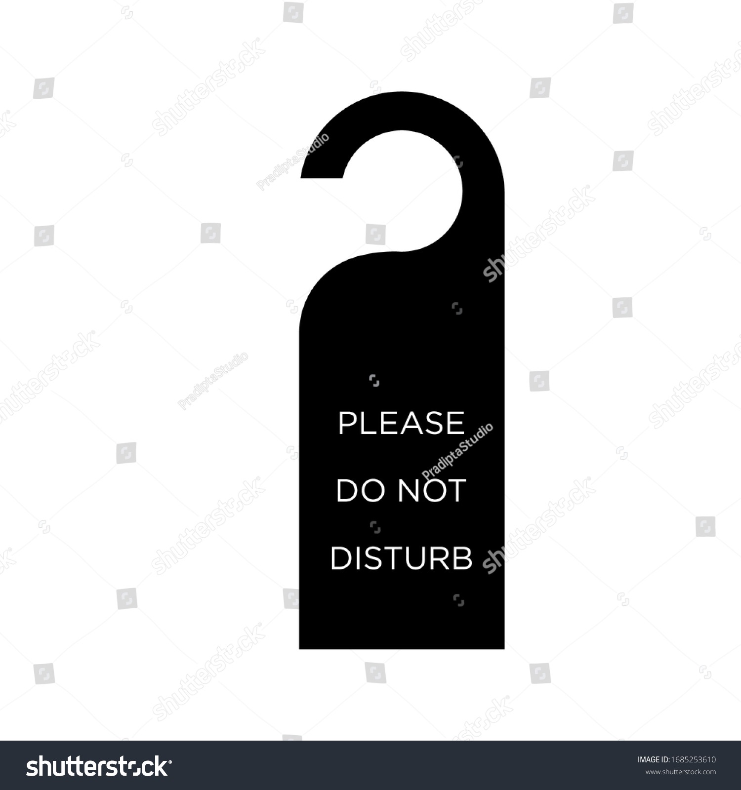 Do Not Disturb Sign Isolated Template Stock Vector (Royalty Free ...