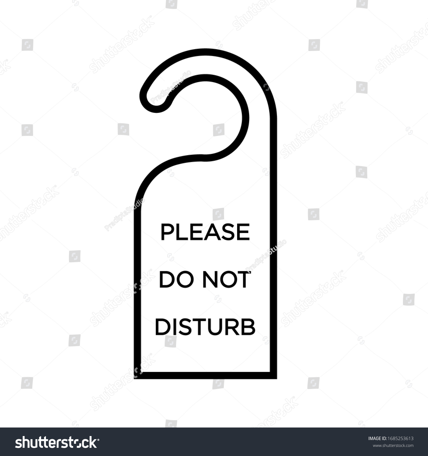 Do Not Disturb Sign Isolated Template Stock Vector (Royalty Free ...