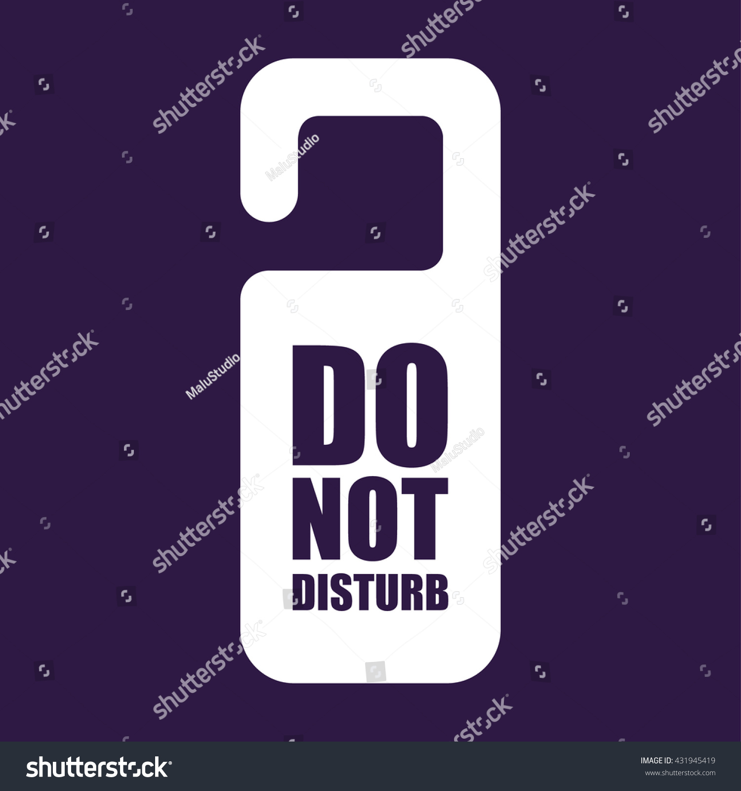 Do Not Disturb Sign Vector Illustration 库存矢量图（免版税）431945419 | Shutterstock
