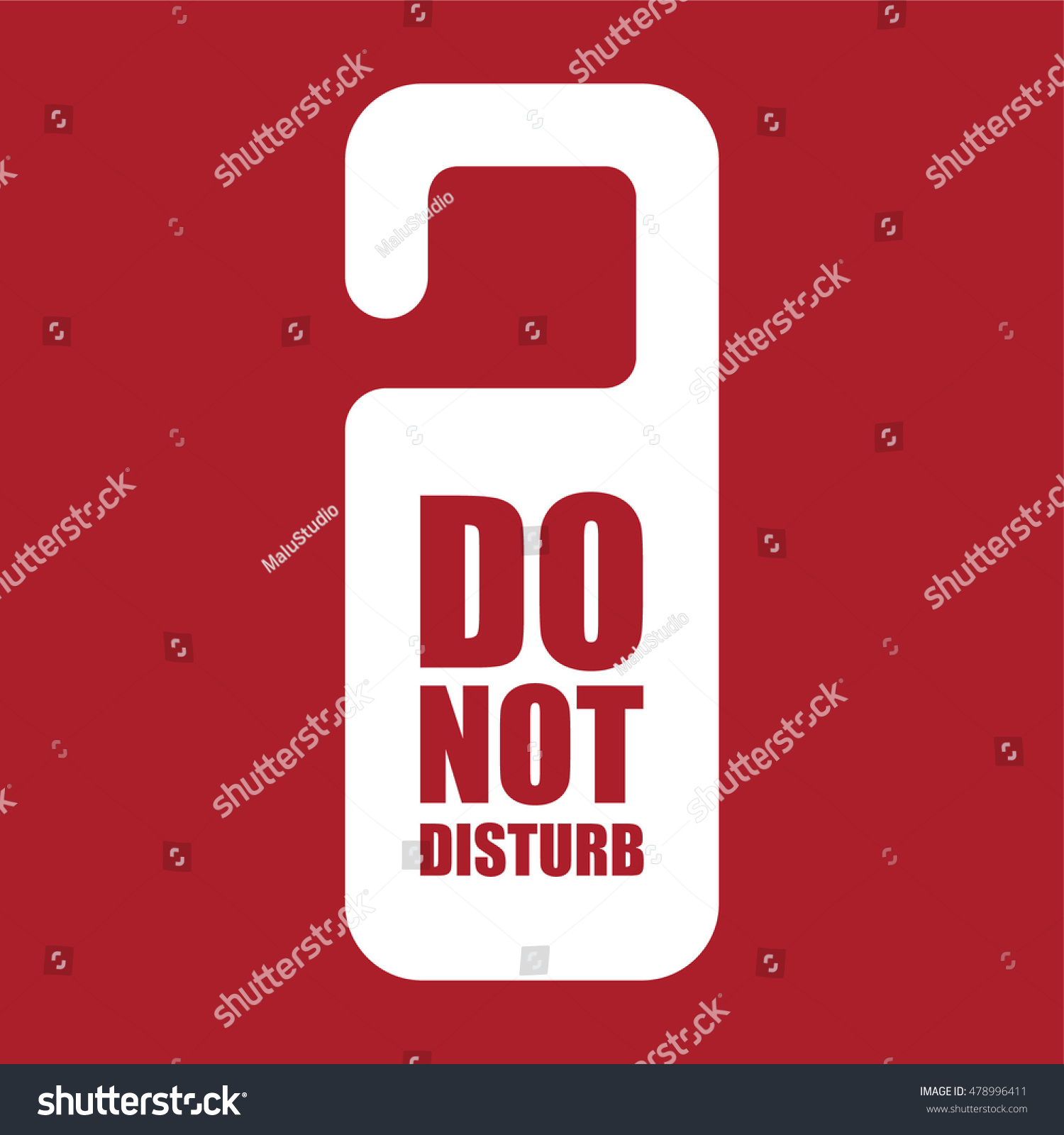 Do Not Disturb Sign Vector Illustration: เวกเตอร์สต็อก (ปลอดค่า ...
